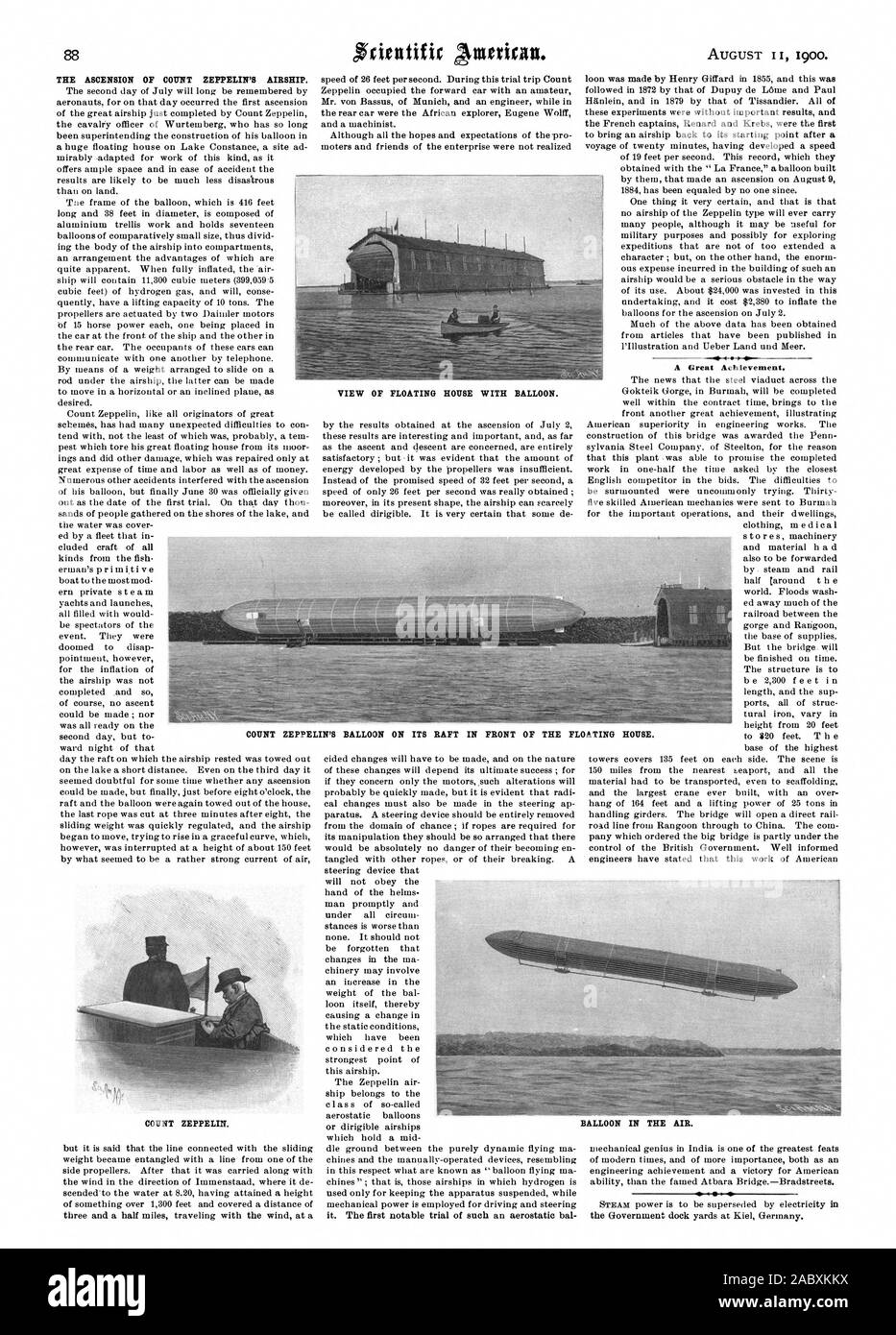 Die himmelfahrt DER GERICHTSHOF ZEPPELIN LUFTSCHIFF. Graf Zeppelin ...