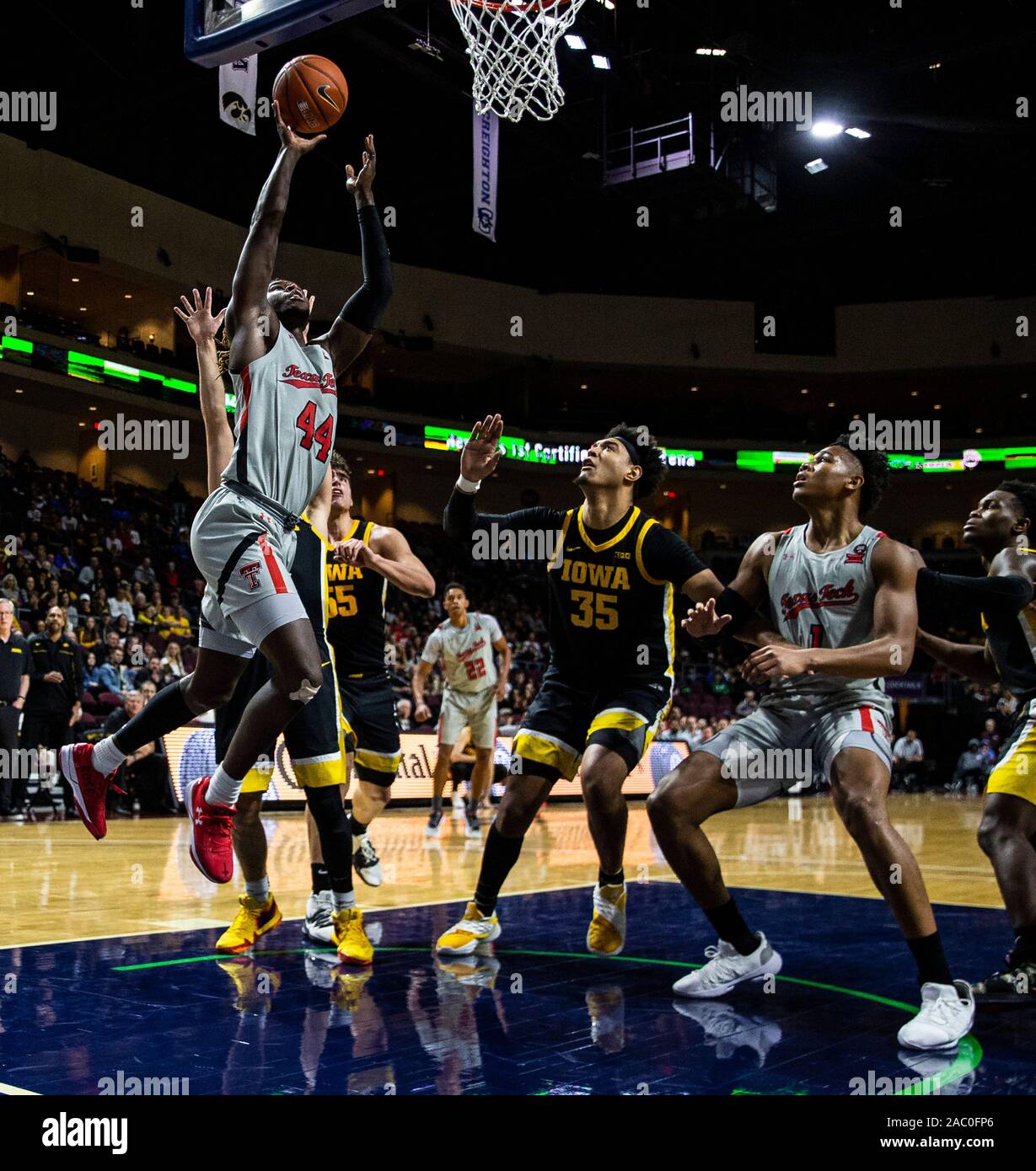 Las Vegas, USA. 28. Nov 2019. Texas Tech-roten Räuber guard Chris ...