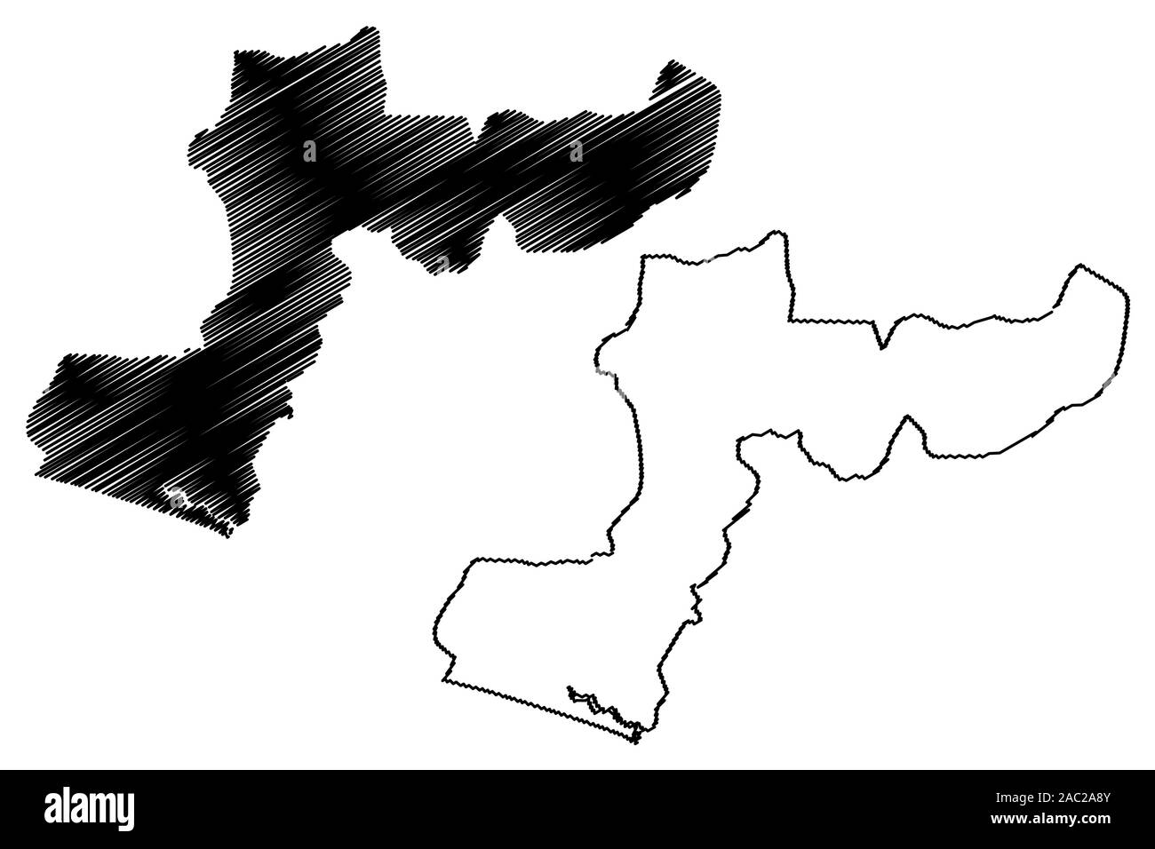 Margibi County (Grafschaften von Liberia Republik Liberia) Karte Vektor ...