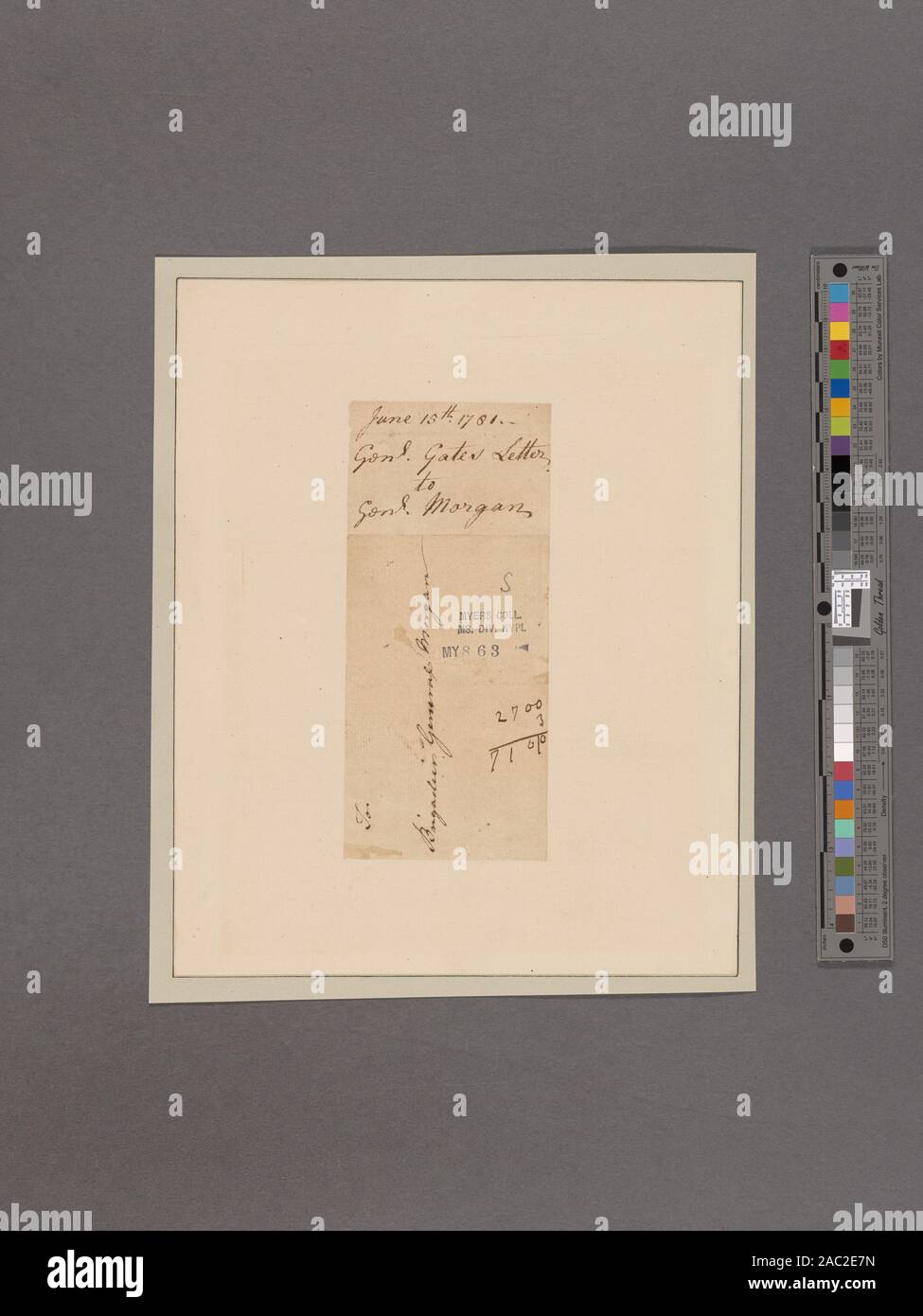 Gates, Horatio Colonel Smith's zum Brigadier General Morgan Tore ...