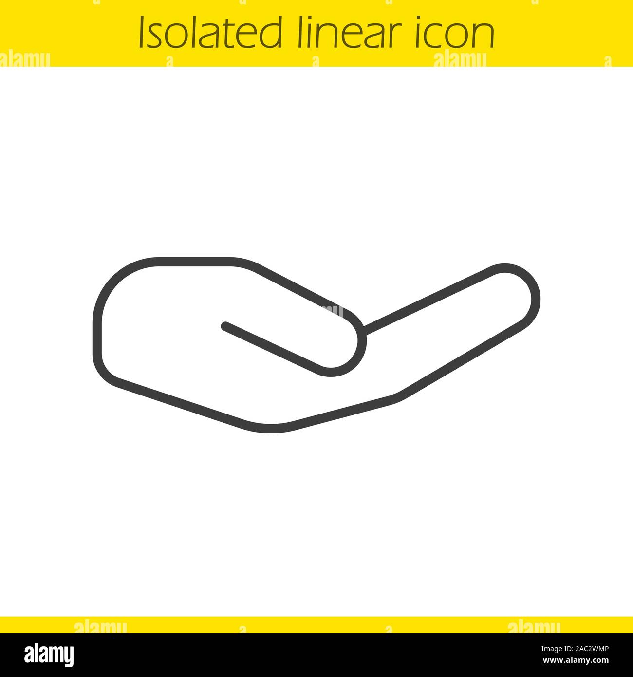 Betteln Geste lineare Symbol. Dünne Linie Abbildung. Ausgestreckten ...