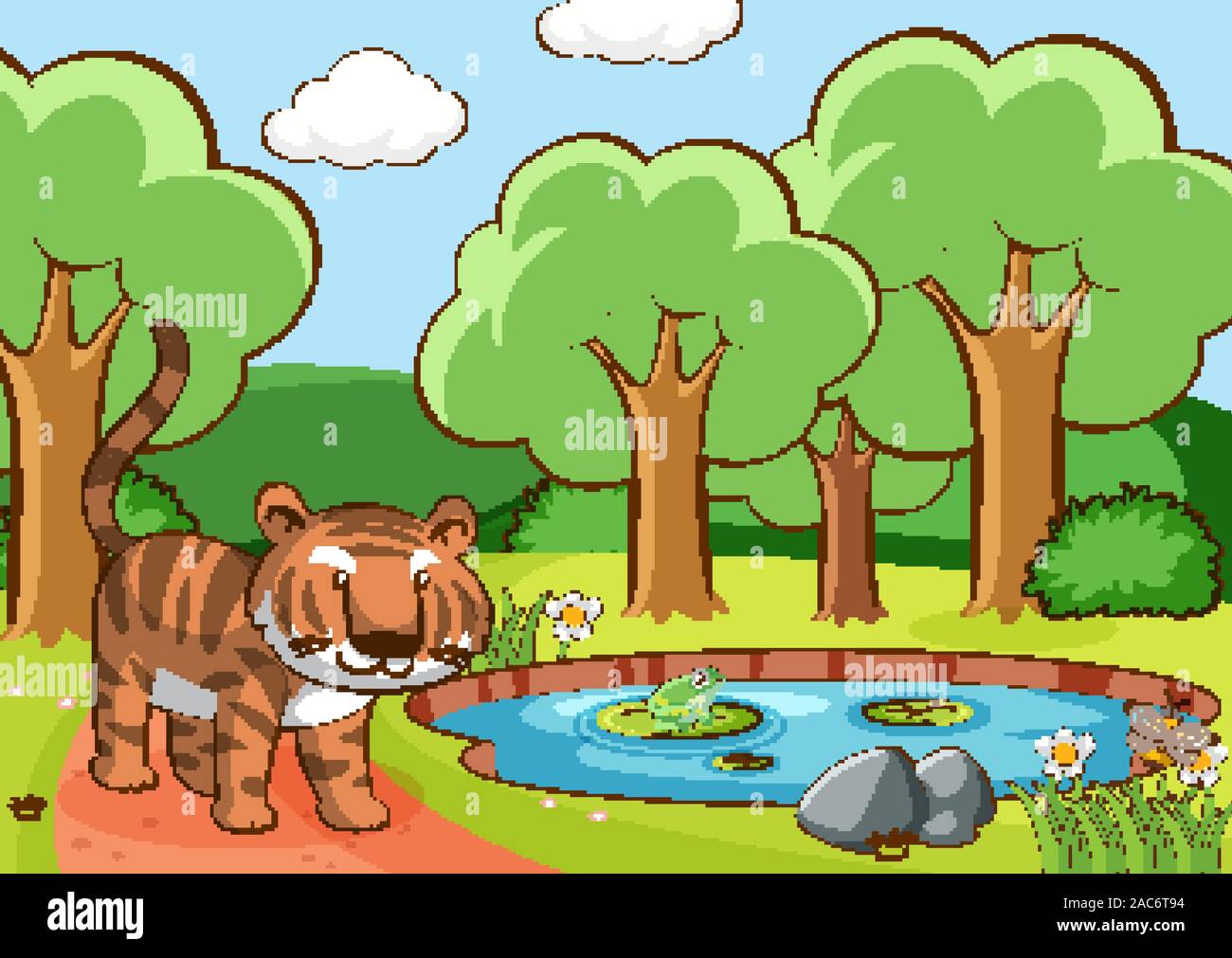 Illustration Fierce Tiger Animal Character Stockfotos und -bilder ...