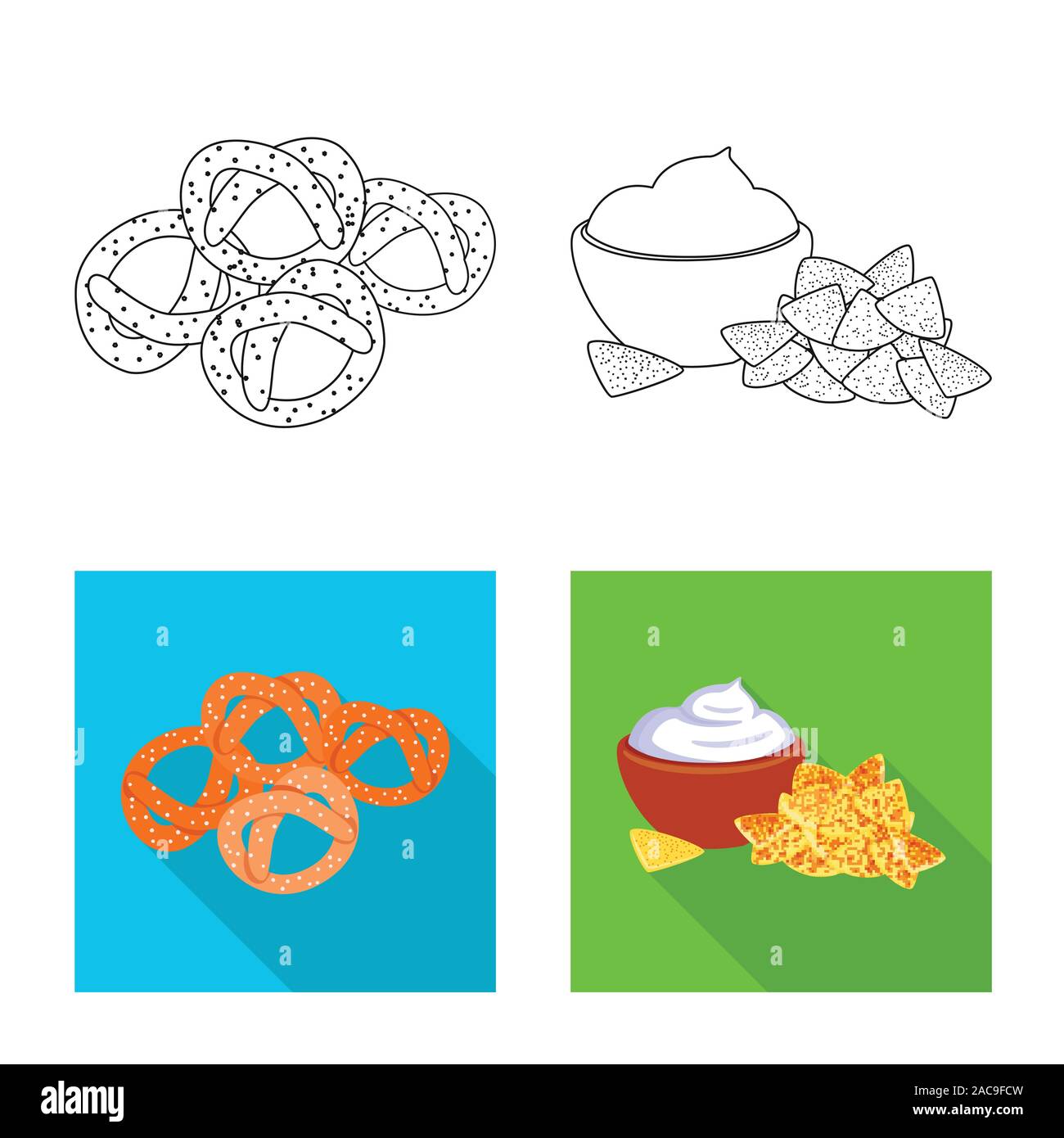 Isoliertes Objekt von Geschmack und seasonin Symbol. Sammlung von ...