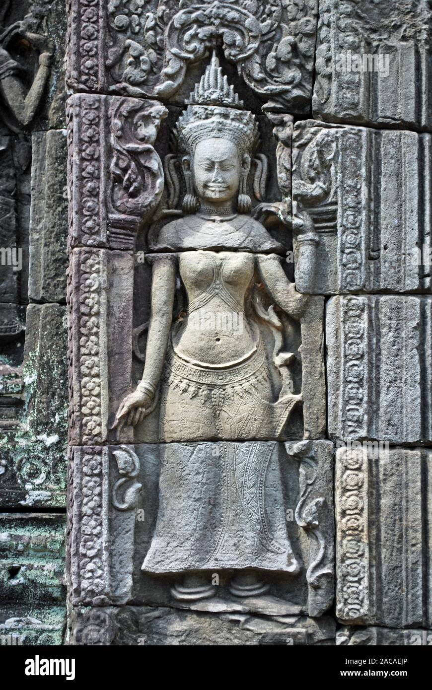 Apsara Relief In Angkor Wat Tempel Stockfotos und -bilder Kaufen - Alamy