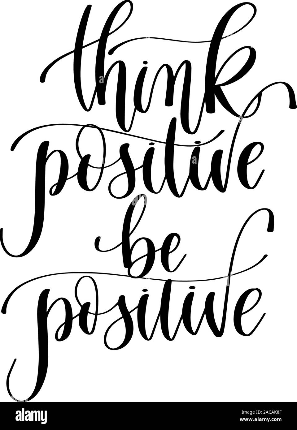 Positiv denken positiv sein - hand Beschriftung Beschriftung Text ...