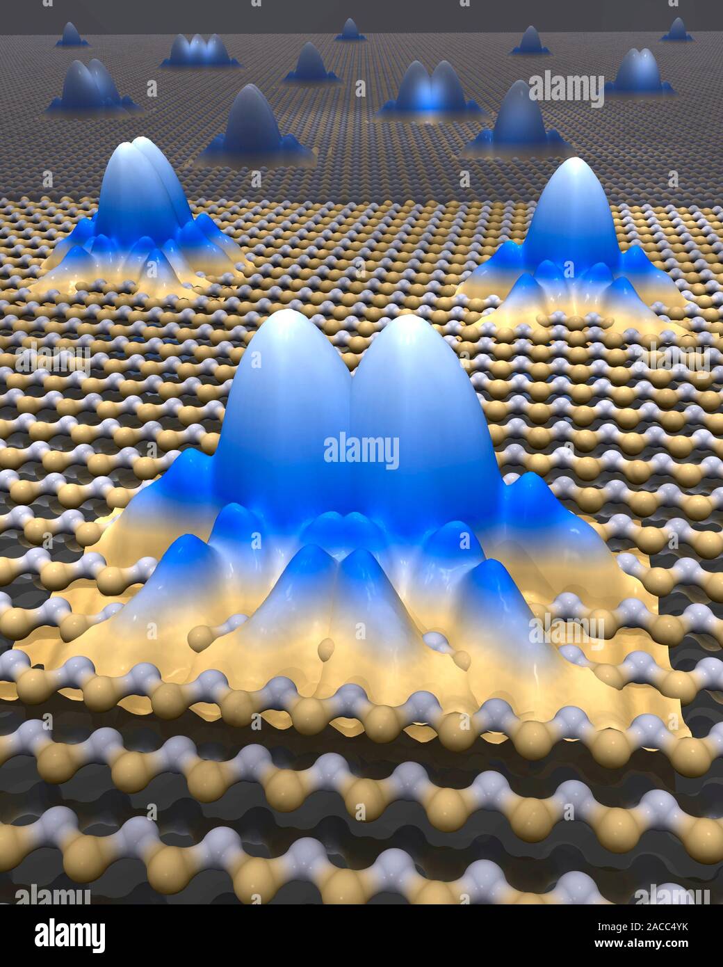 Die Spintronik Forschung. Composite farbige scanning tunneling ...