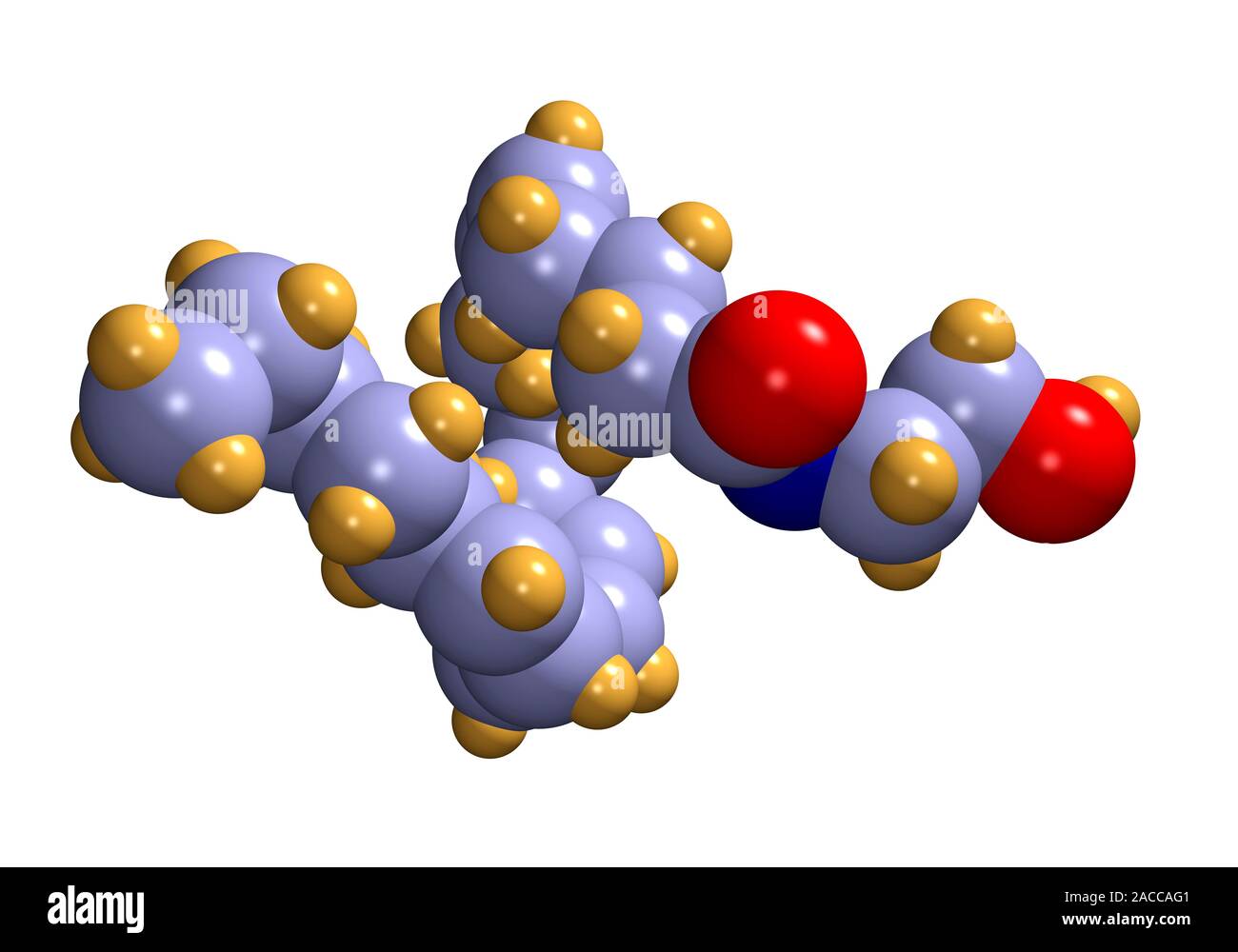 Anandamid Neurotransmitter. Computer Modell eines Moleküls des ...