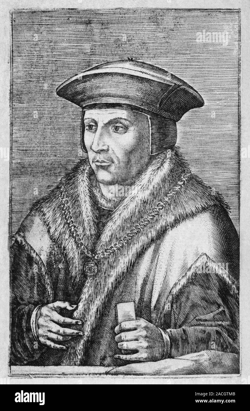 Sir Thomas More (1478-1535), englischer Staatsmann. Mehr wurde in ...