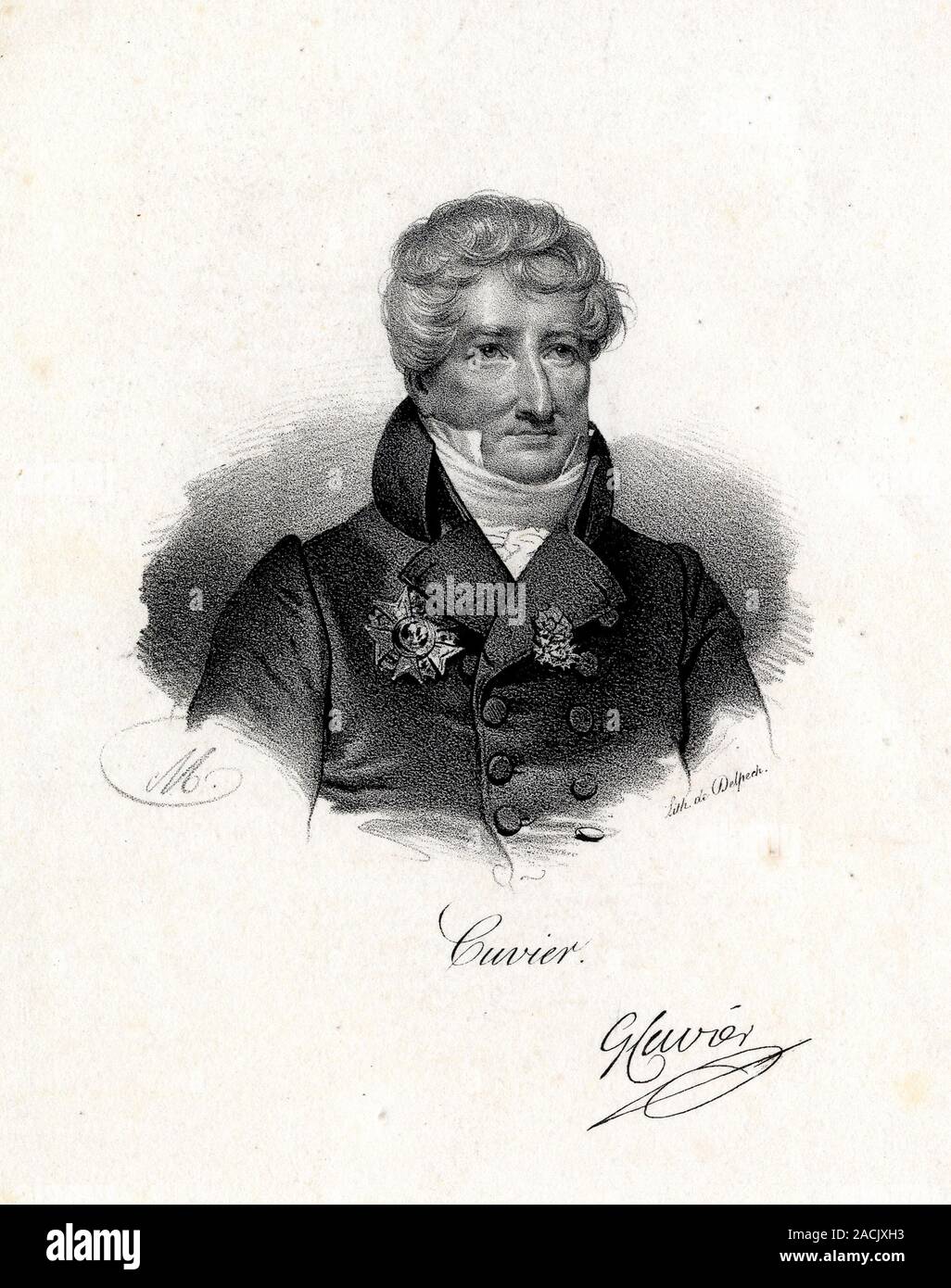 Georges Cuvier (1769-1832), französischer Zoologe. Cuvier erweitert die ...