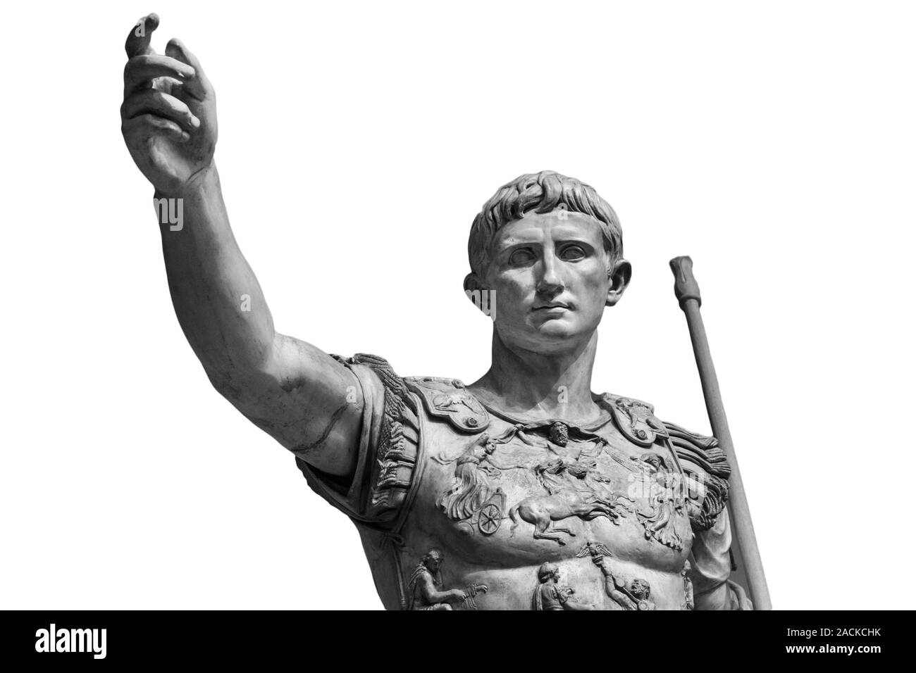 Caesar Augustus, dem ersten Kaiser des antiken Roms. Bronze monumentale ...