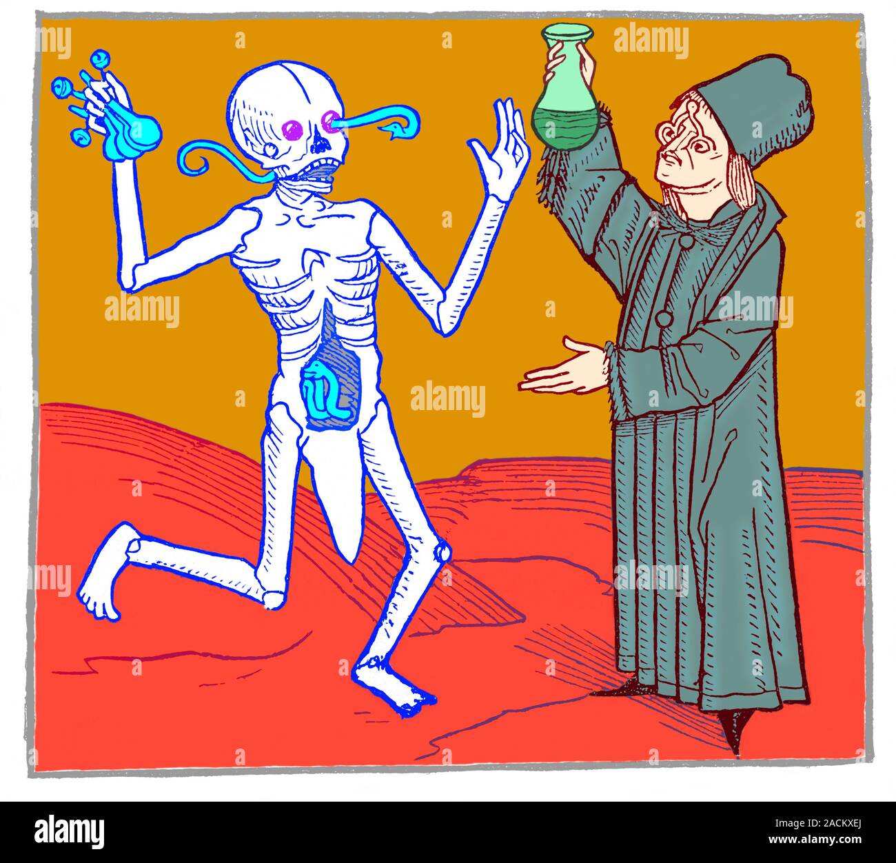 Der Tanz des Todes (ca. 1491). Dieses Kunstwerk ist Teil eines größeren ...