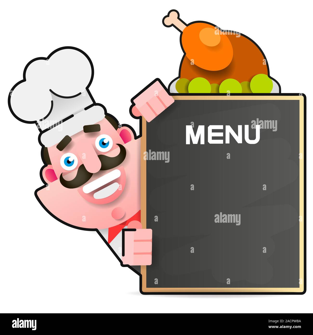 Cartoon Menü Vektor Charakter Vorlagen für Cover Design. Satz von ...