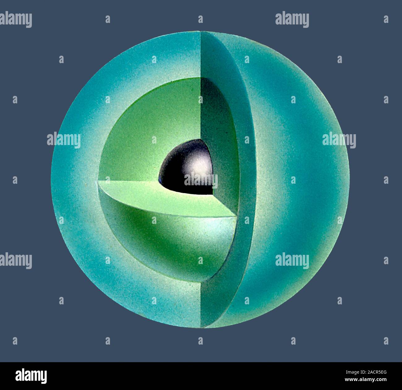 Der Uranus interne Struktur. Computer Artwork zeigt die interne ...