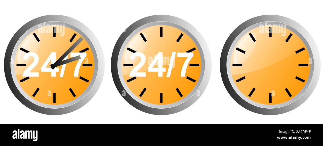 Rund um die Uhr Stockfotografie - Alamy