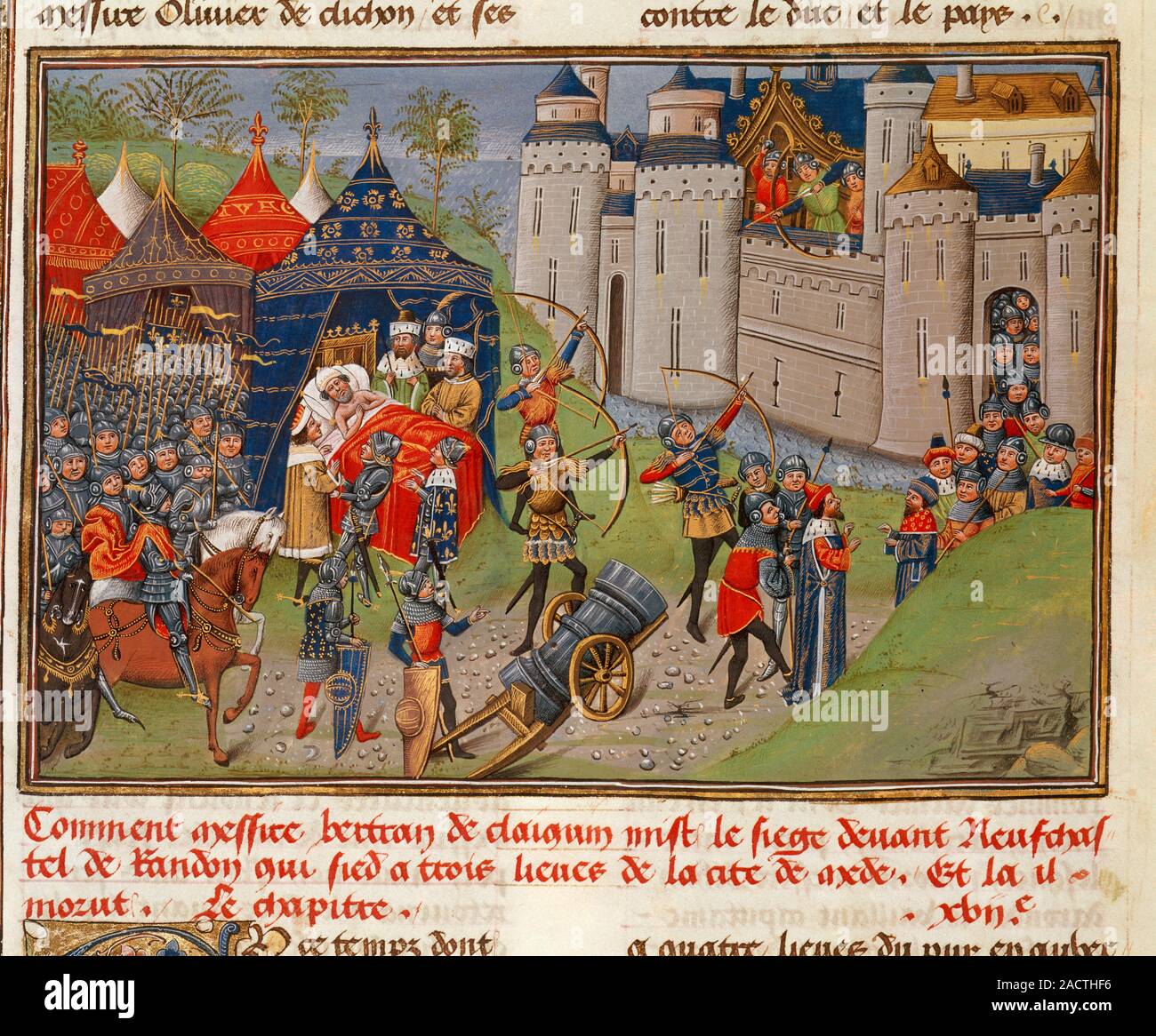 Tod von Bertrand du Guesclin, Miniatur nur der Tod von Bertrand du ...