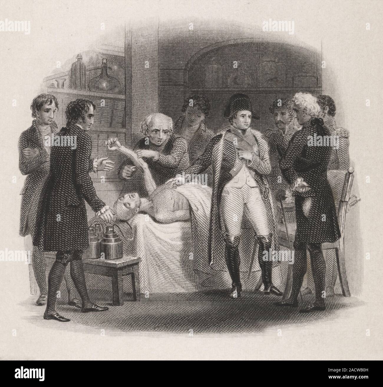 Volta zeigt Strom zu Napoleon. 19. jahrhundert Artwork der italienische ...