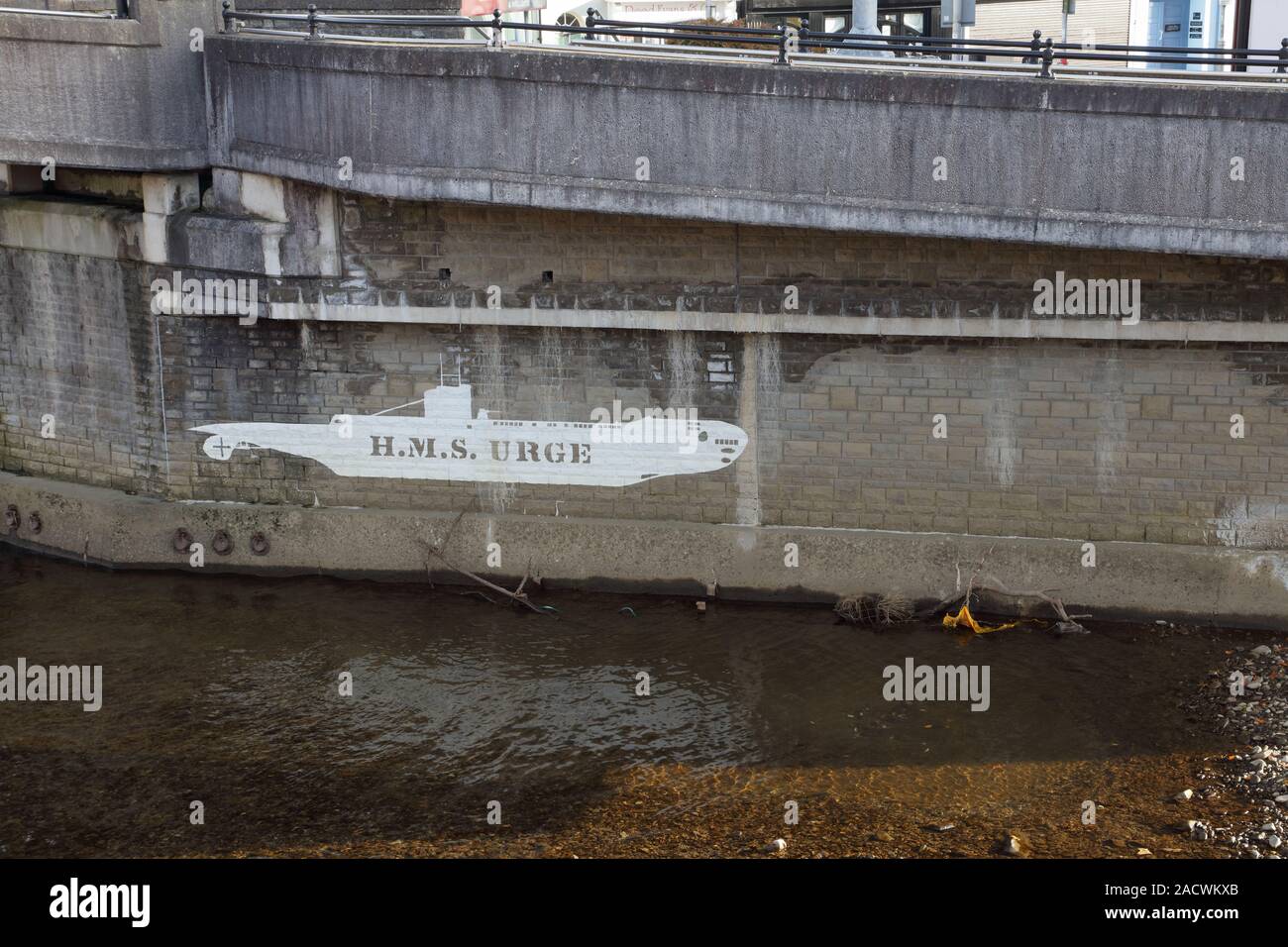 Ein detailliertes Bild von Stefan S. drang u-Boot graffitied auf die ...