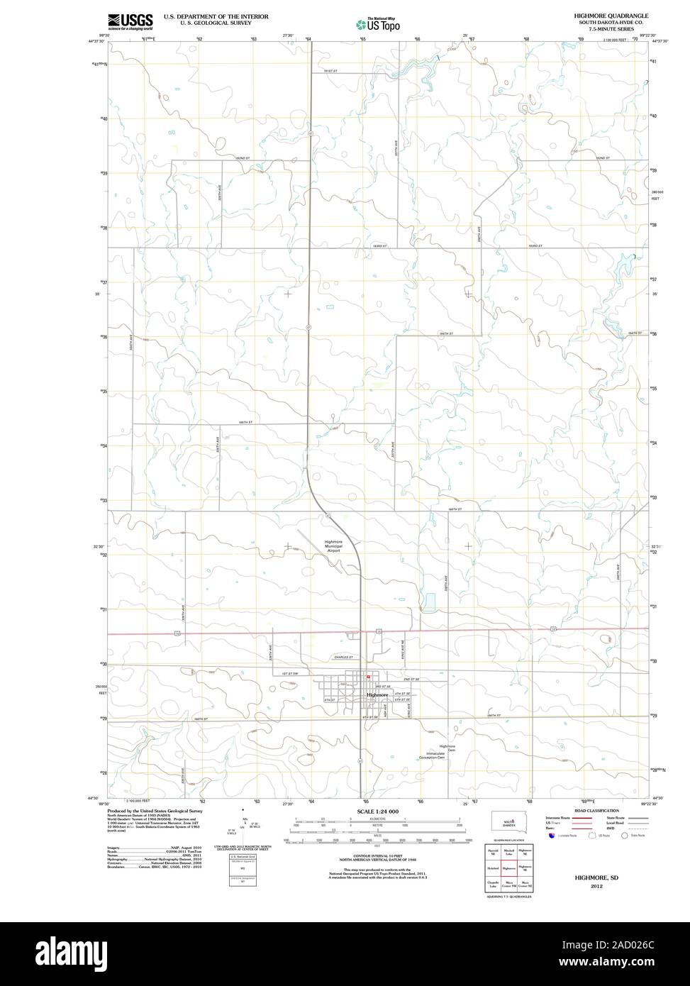 Highmore south dakota karte -Fotos und -Bildmaterial in hoher Auflösung ...
