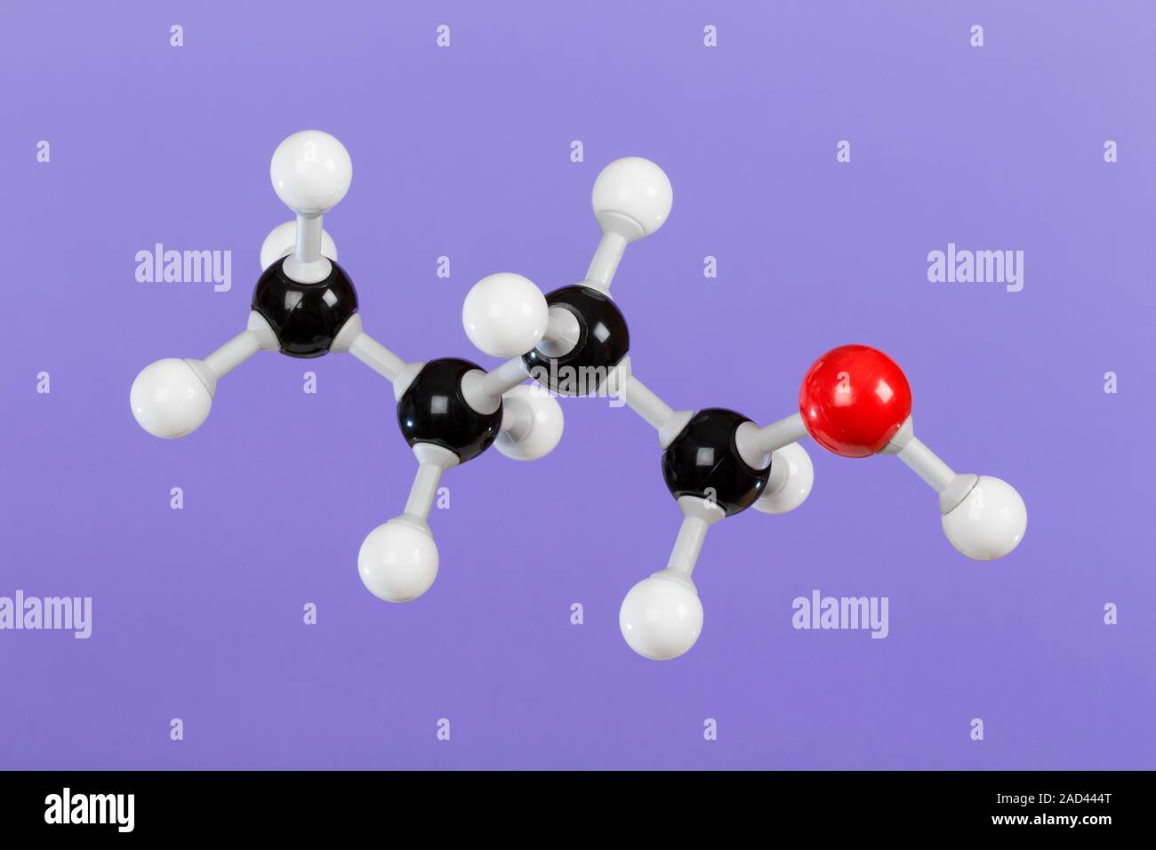 Butanol, molekulare Modell. Das ist die n-Butanol Form dieser Alkohol ...