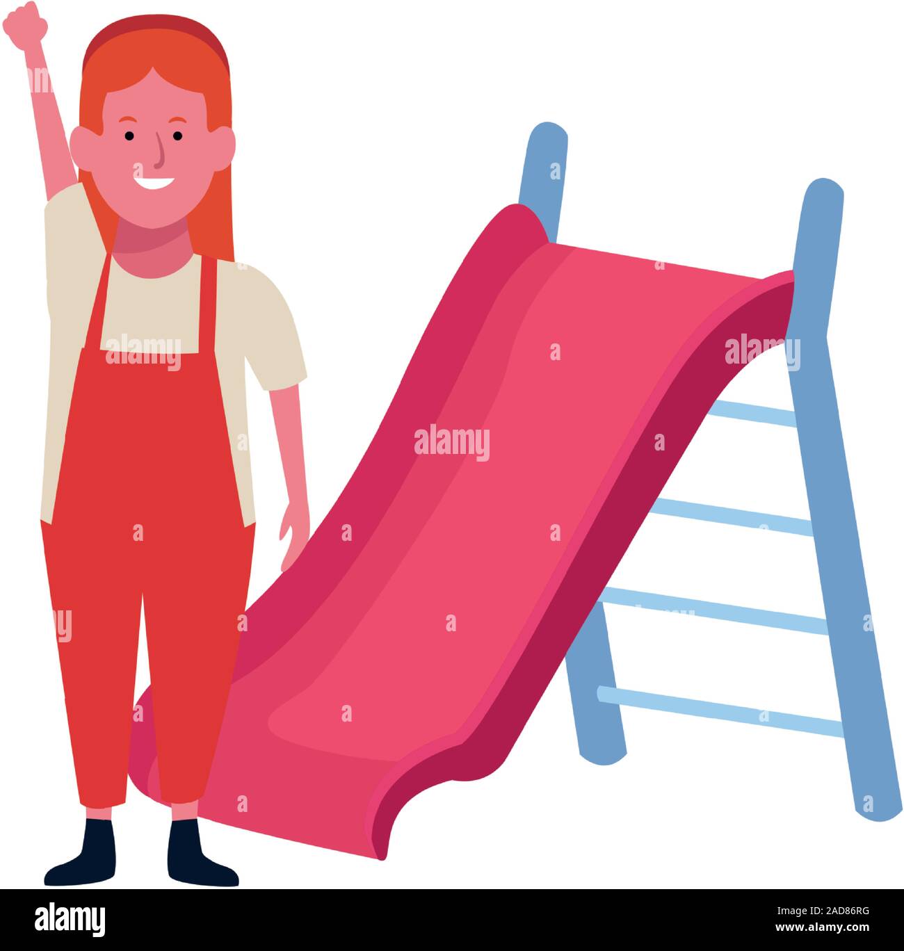 Rutschen kleines mädchen Stock-Vektorgrafiken kaufen - Alamy