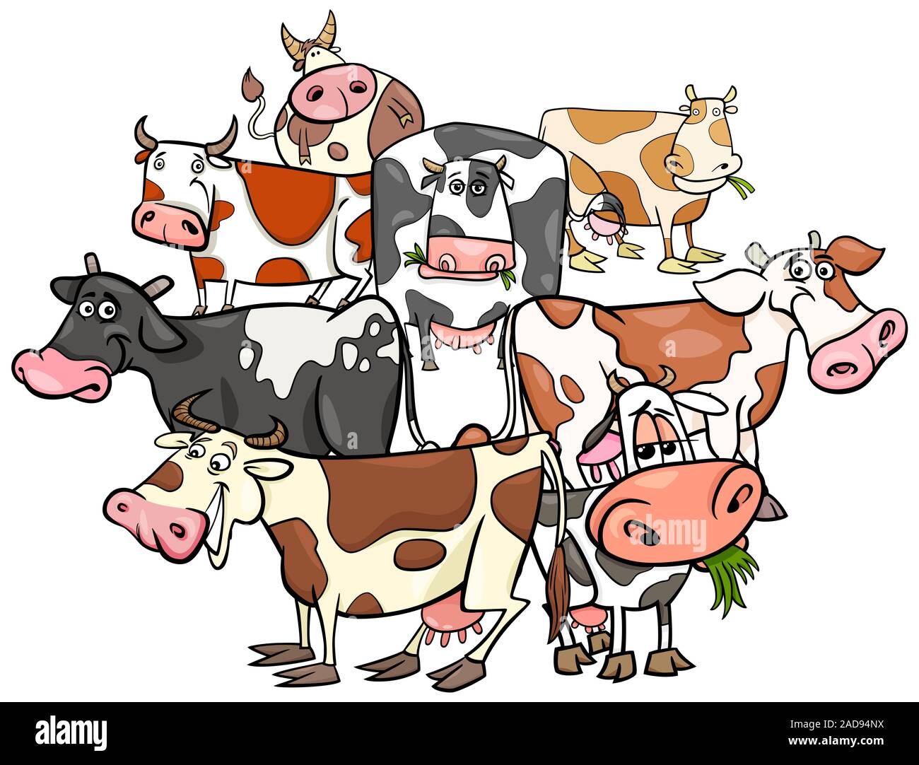 Kuh Zeichentrick Stockfotos und -bilder Kaufen - Alamy