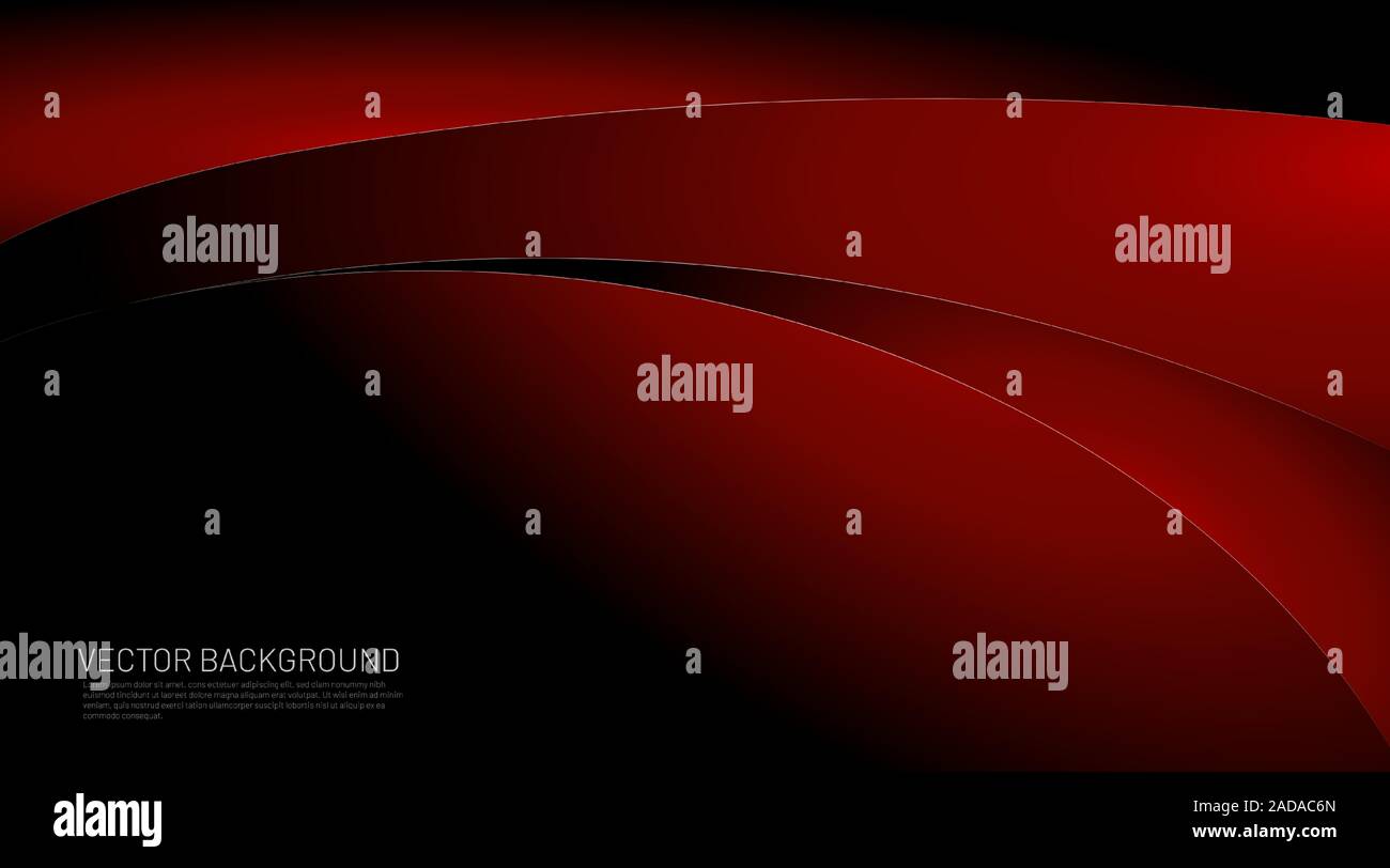 Moderne schwarz rot Gradient vector Hintergrund. Schwarz und Wave rot ...