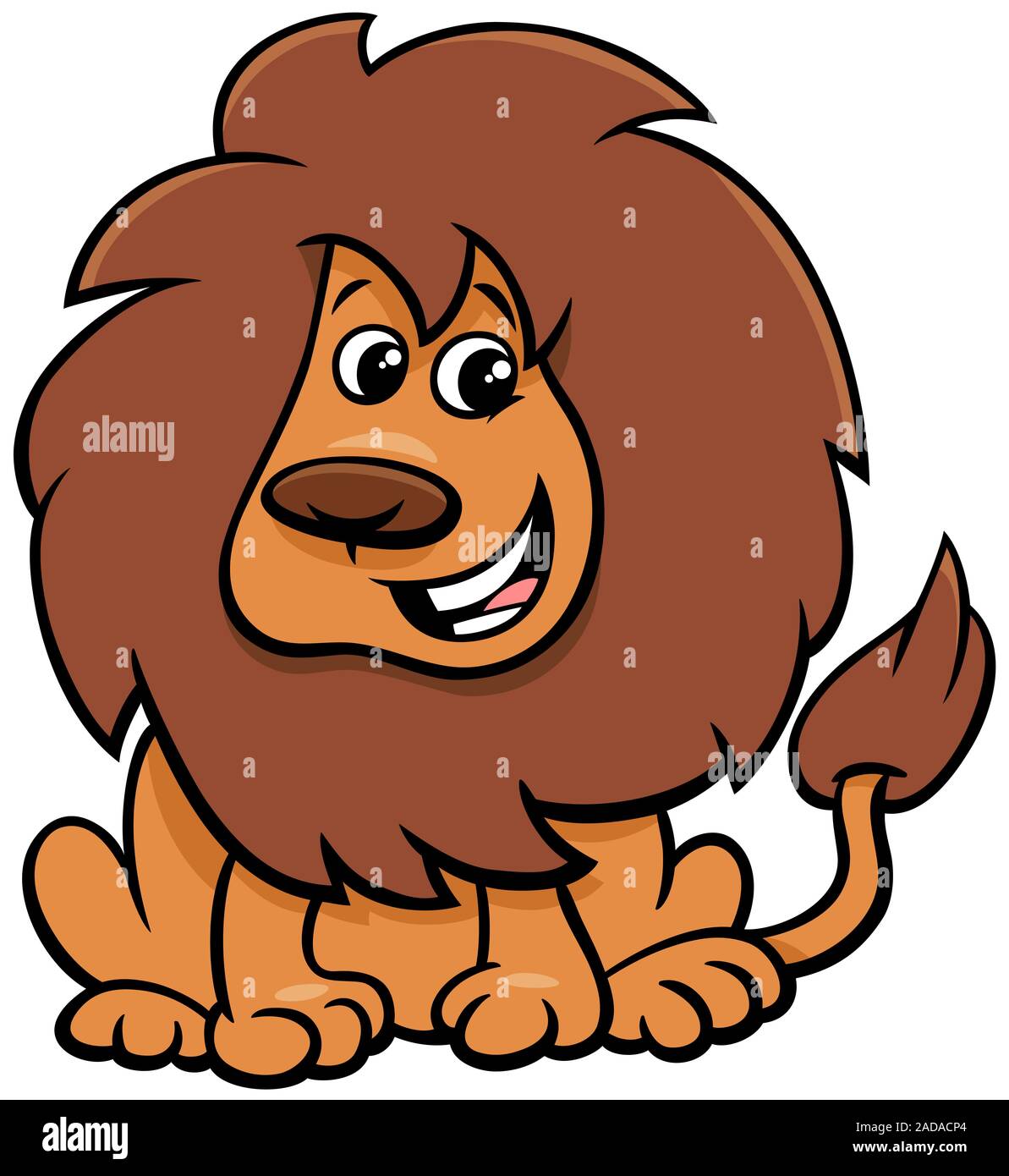 Süße Löwe Tier Charakter Cartoon Illustration Stockfotografie - Alamy