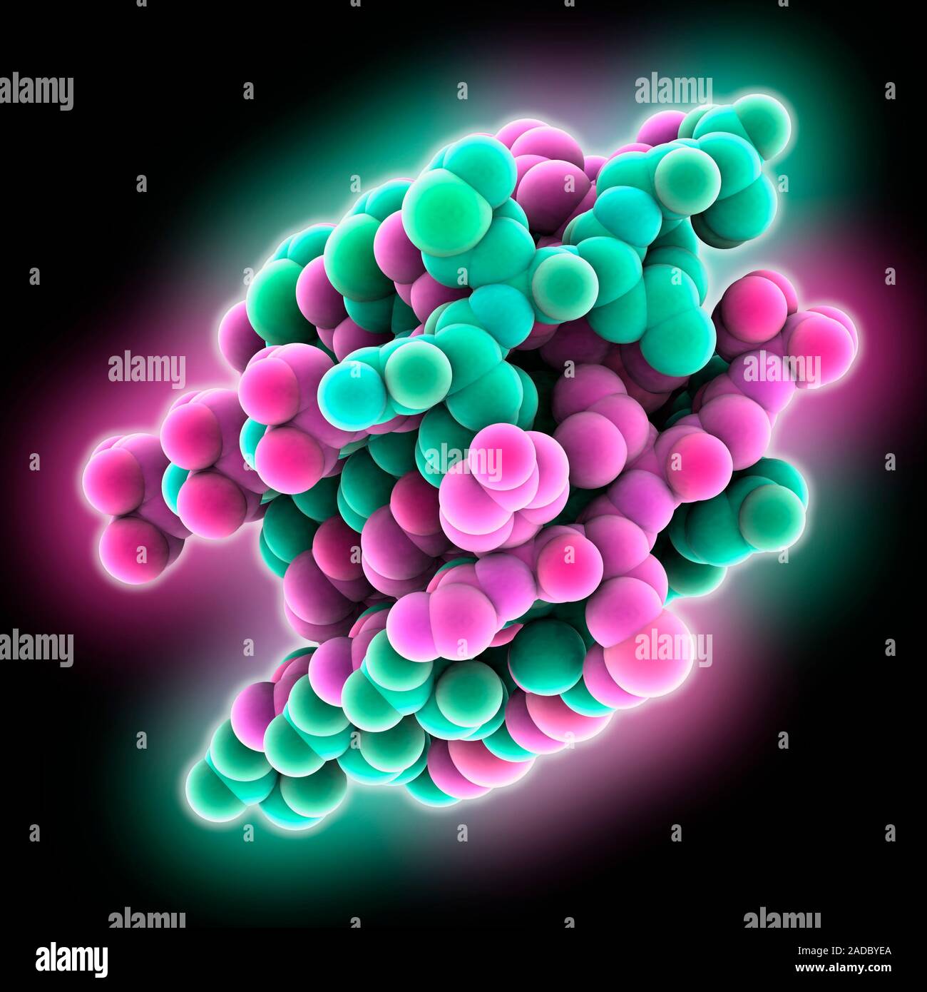 Menschliche Prion Protein Molekül. Computer Modell zeigt die Struktur ...