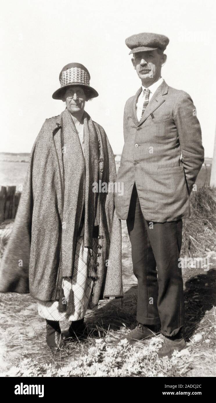 Maria Jennings und Ihr Mann Herbert Spencer Jennings (1868-1947), US ...