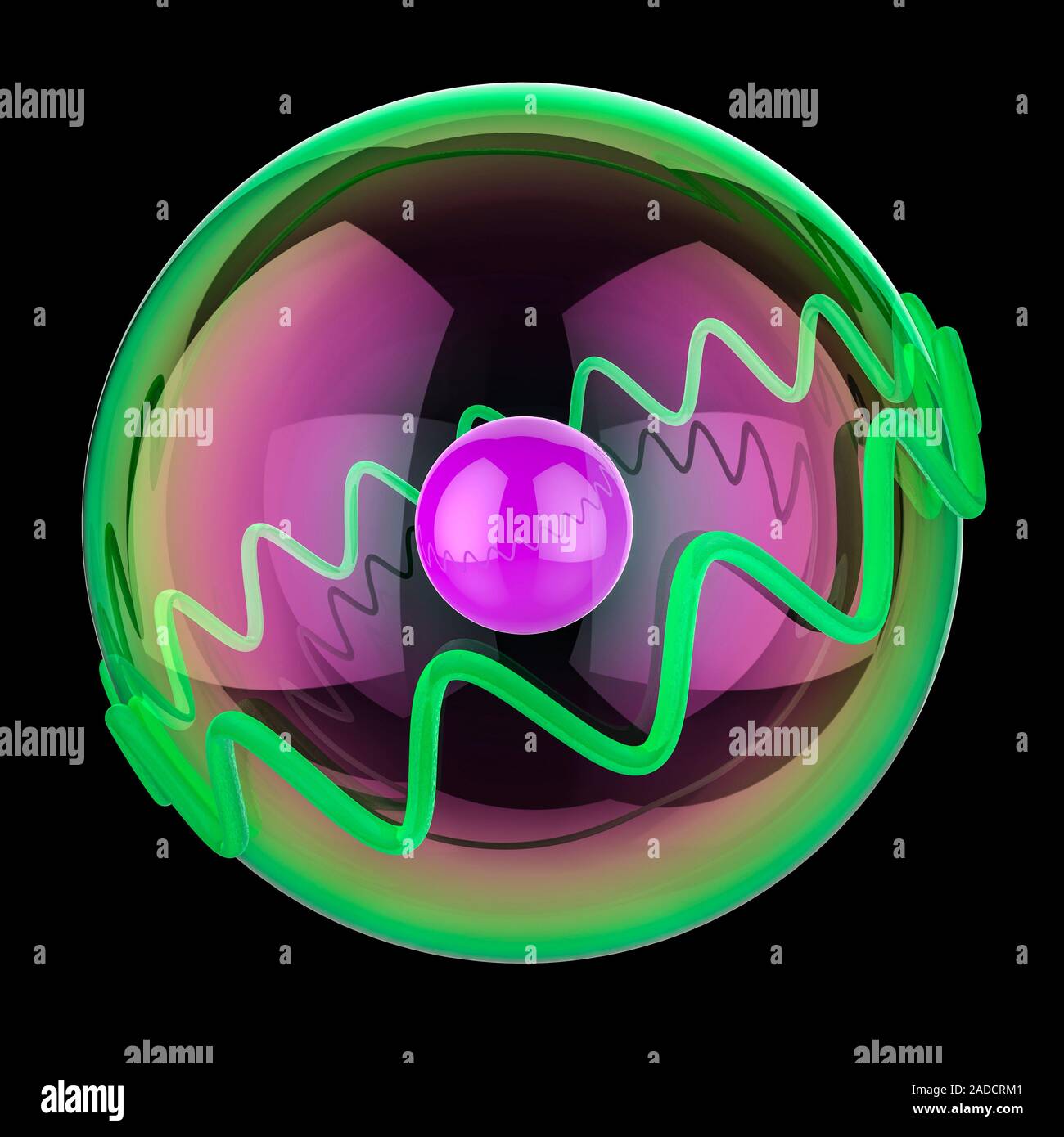 Wasserstoffatom. Computer Abbildung: ein Atom des Elements Wasserstoff ...