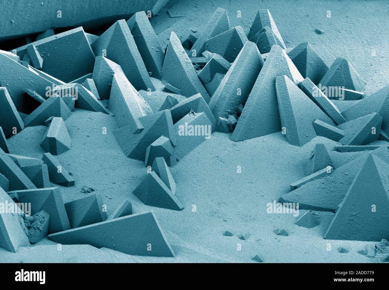 Nierenstein Oberfläche, Farbig Scanning Electron Micrograph (SEM ...