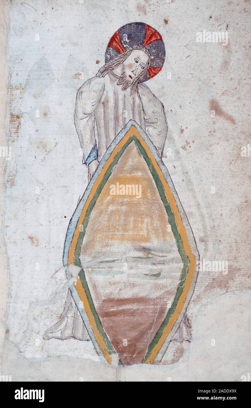 Gott Erstellen von Himmel und Erde. Ganzseitige Miniatur von Cunradus ...