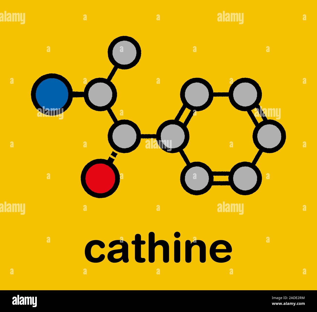 Cathin khat stimulierenden Molekül. In Catha edulis (Khat). Stilisierte ...