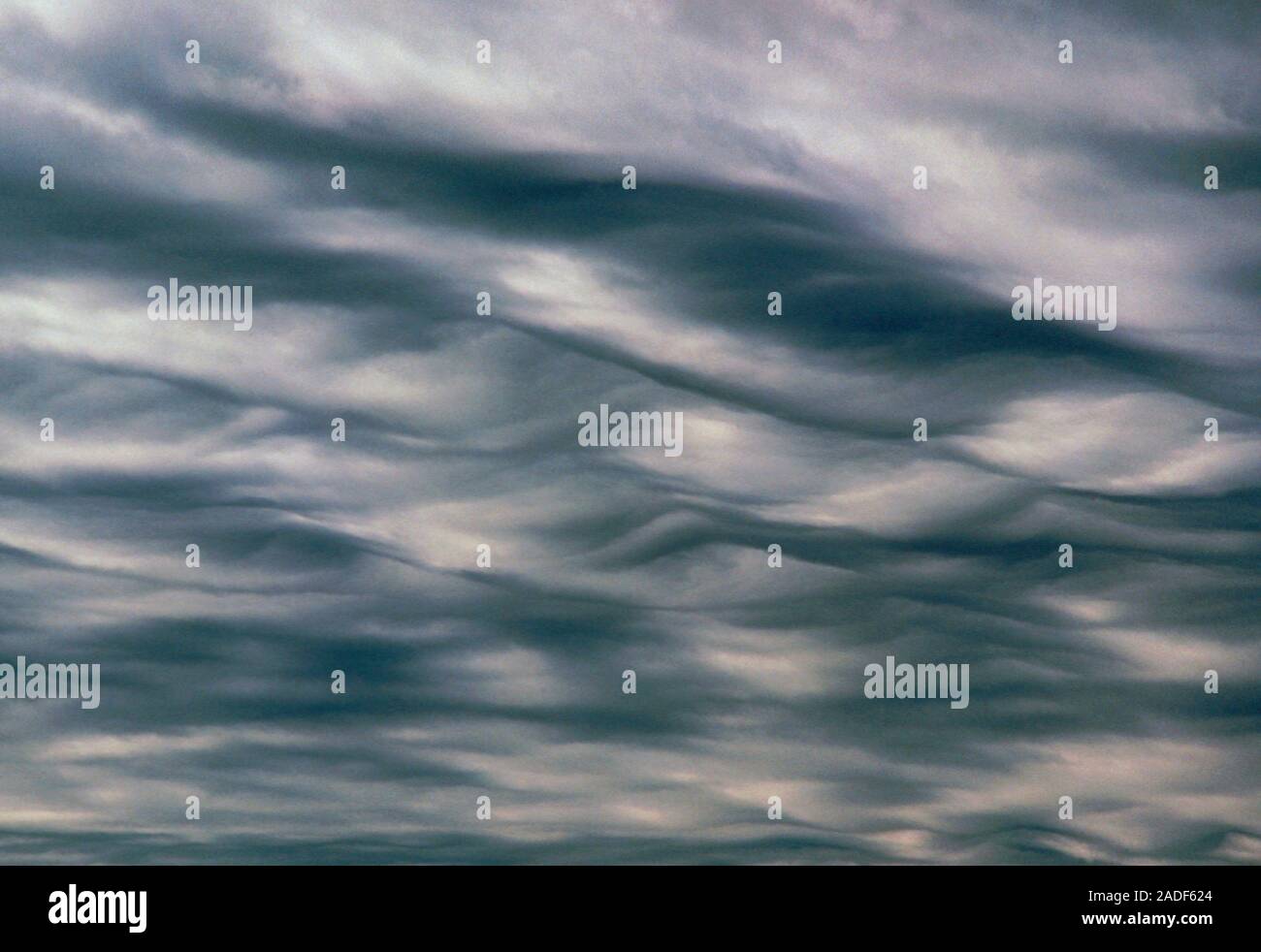 Mammatus Wolkenbildung. Hängende protruberances bekannt als Mamma' unter einer dicken und ...