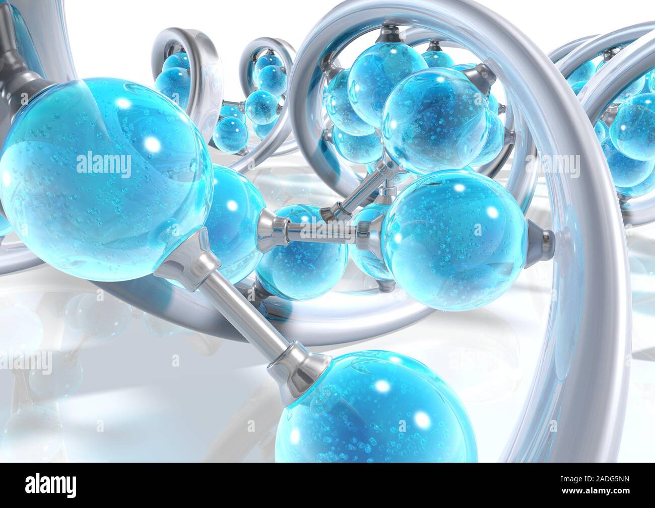 DNA-Moleküle. Computer Artwork der Moleküle der DNA ...