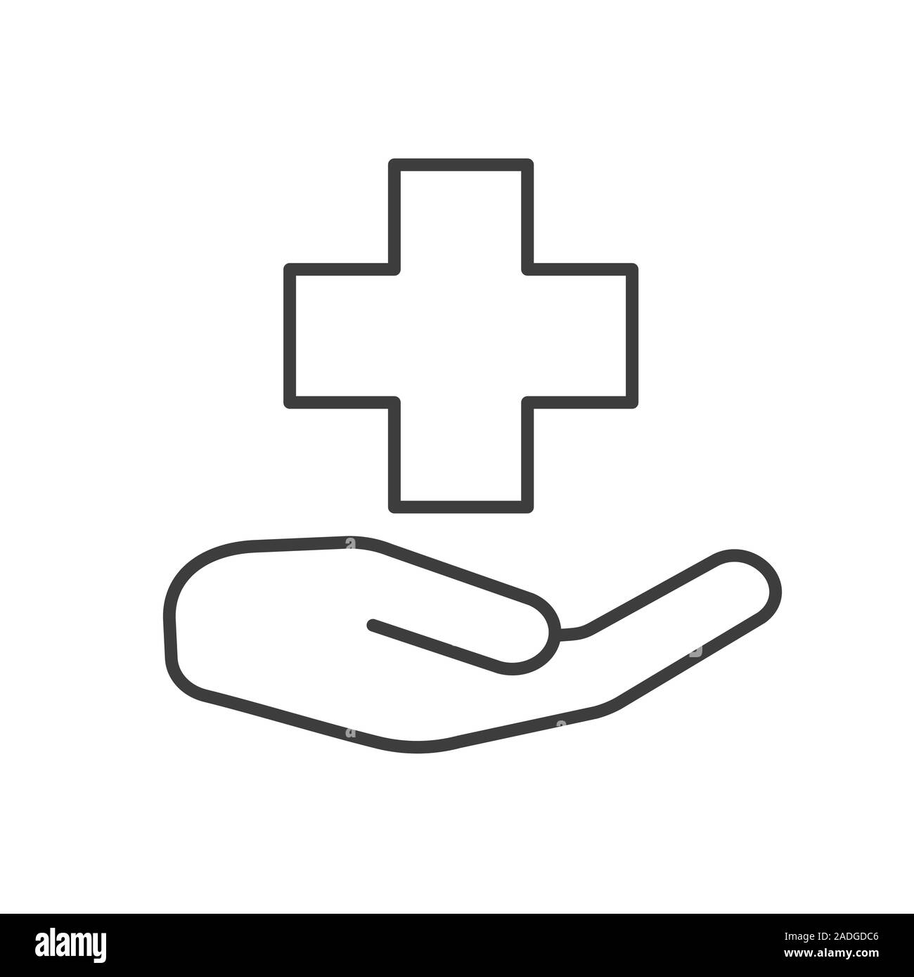 Medizinische Versorgung lineare Symbol. Krankenhaus dünne Linie ...