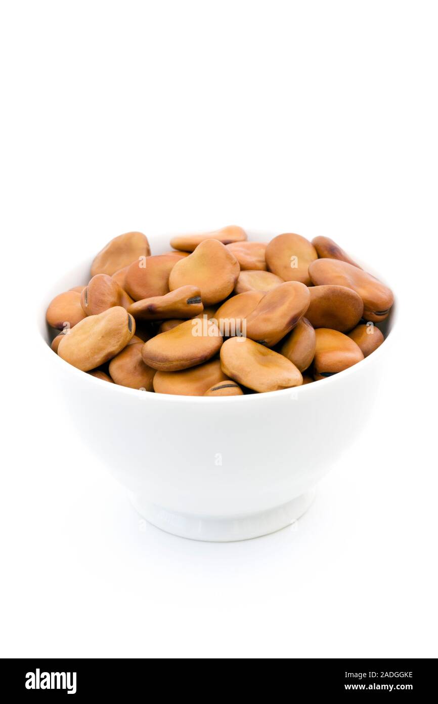 Puffbohnen (Vicia faba). Sie werden auch als Ackerbohnen bekannt, Faba ...