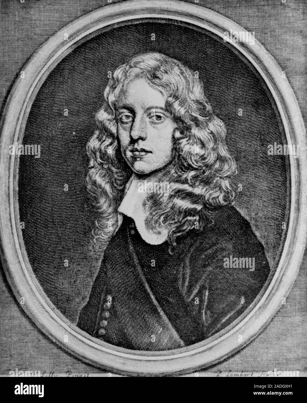 Samuel Morland. Gravur von Sir Samuel Morland (1625-95), englischer ...