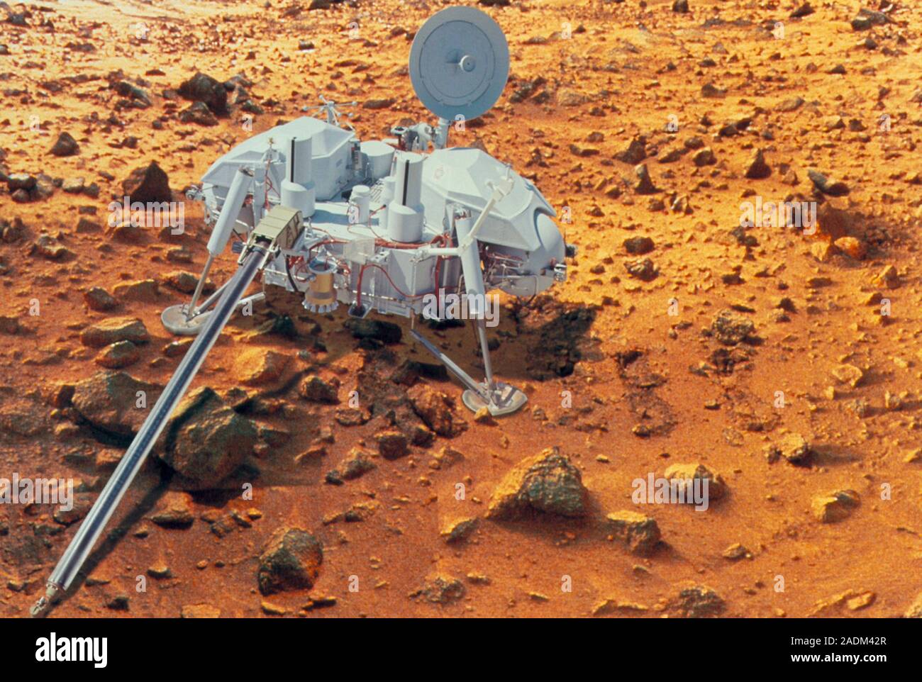 Viking Lander auf dem Mars. Das zusammengesetzte Bild zeigt eine der ...