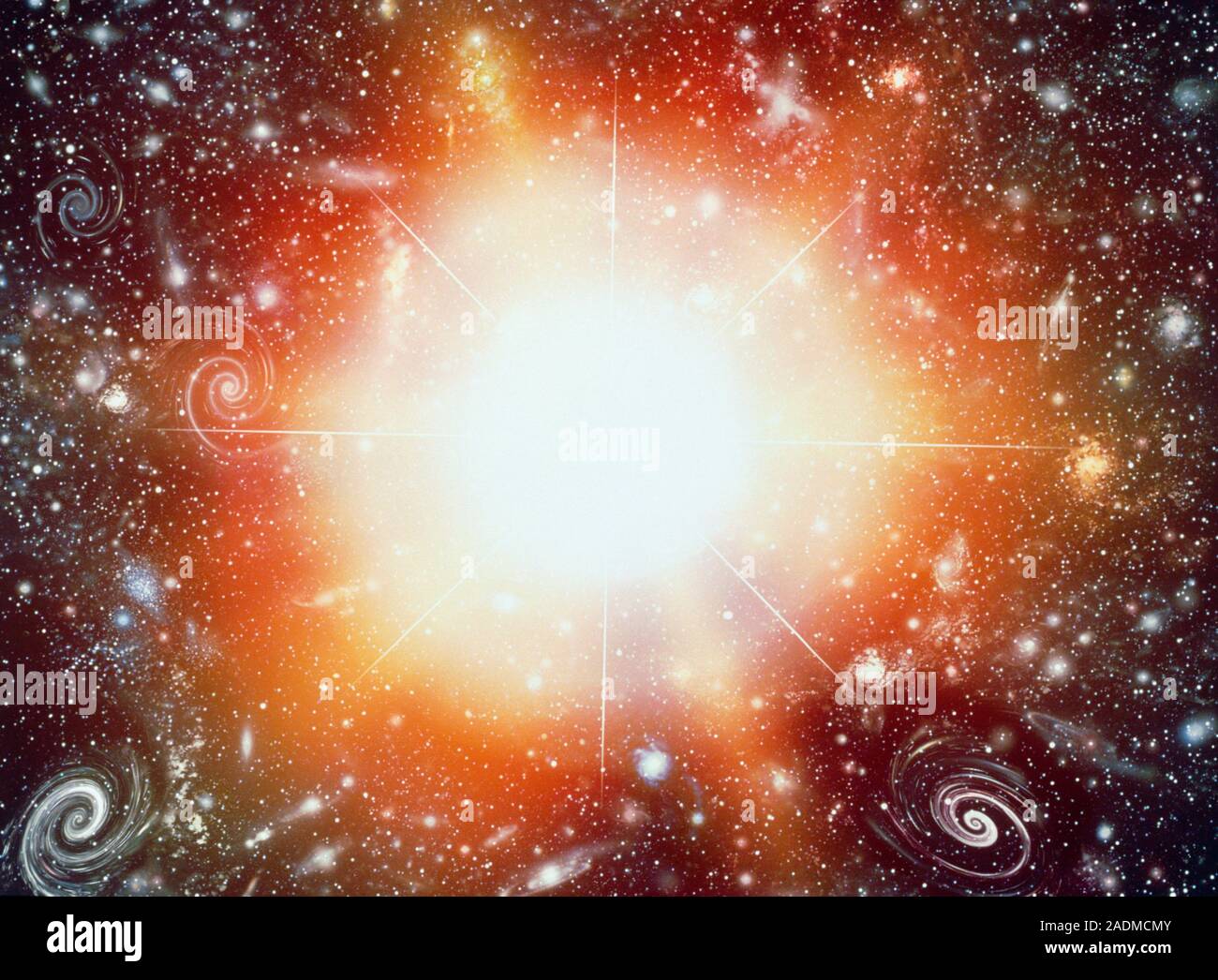 Supernova. Computer Artwork von einem Stern als Supernova explodieren ...