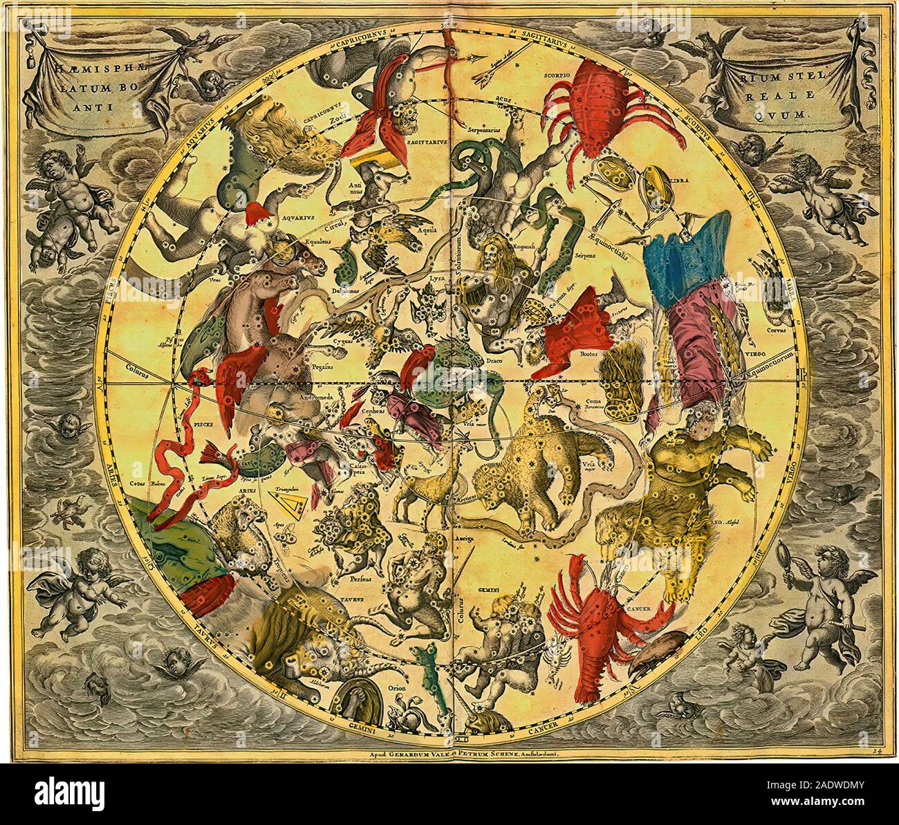 Andreas Cellarius: "Der Nördlichen Stellar Hemisphäre der Antike ...