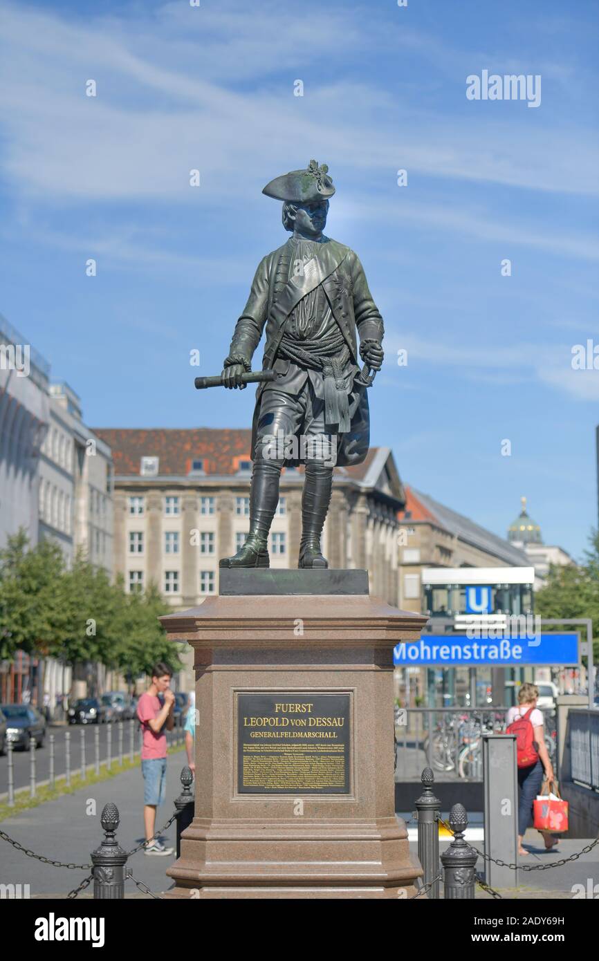 Denkmal Fürst Leopold von Dessau, Mohrenstraße, Wilhelmplatz, Mitte ...