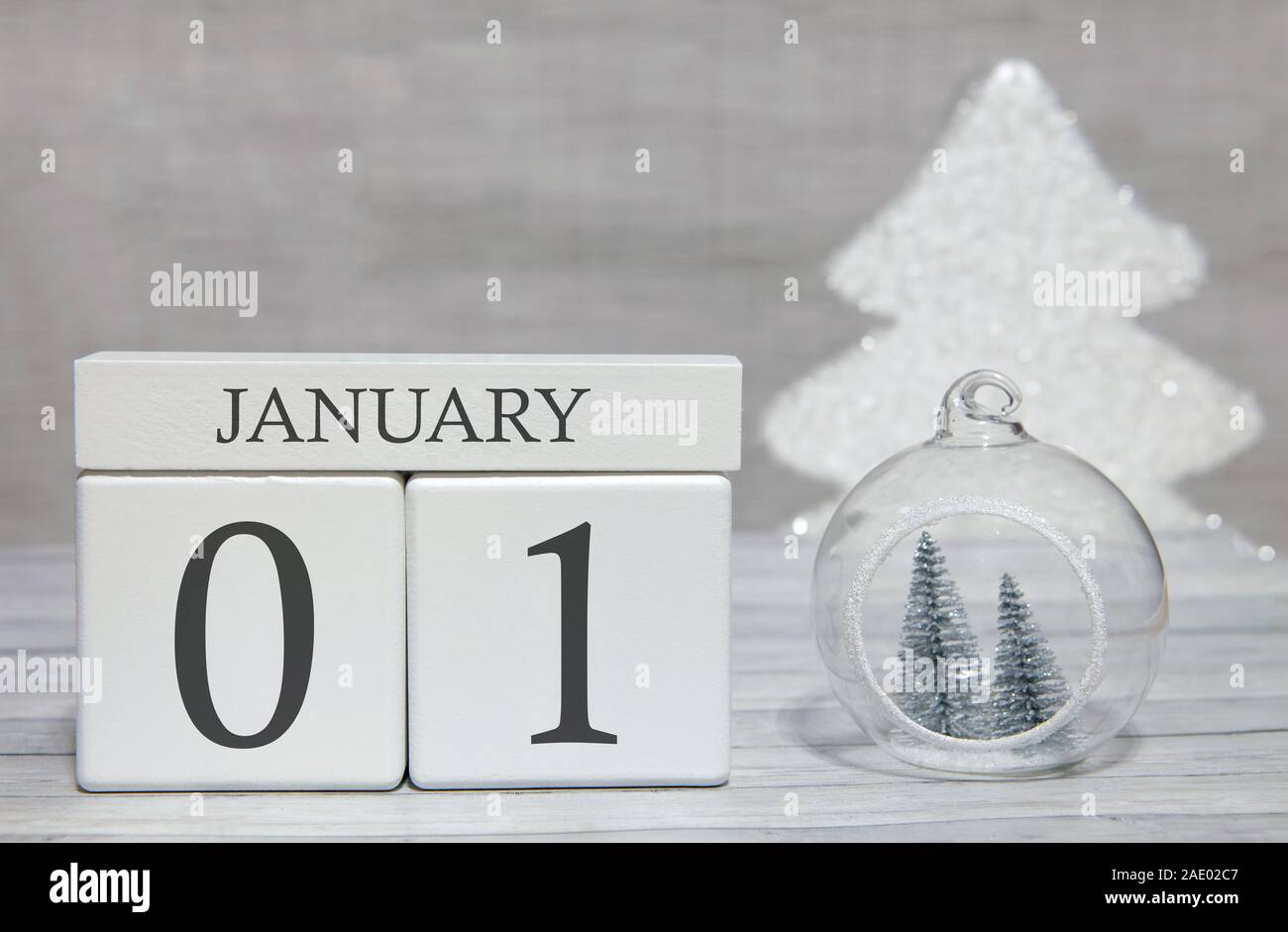 Erster Monat des Jahres, ein Kalender mit Zahlen und ein Monat, Januar ...