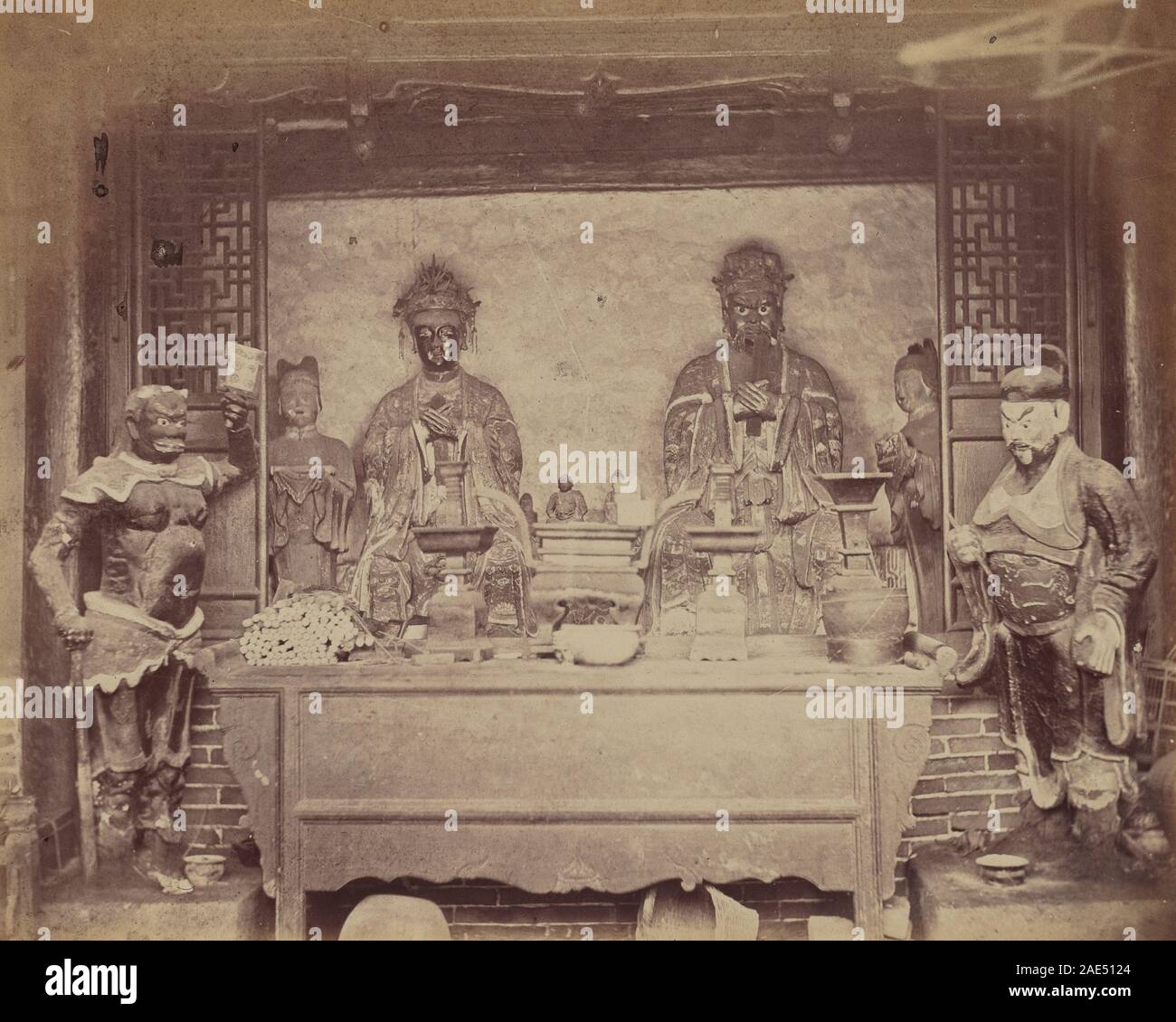 Hauptsitz Haus, erste Abteilung Pehtang, China; 1860 Datum Felice Beato ...