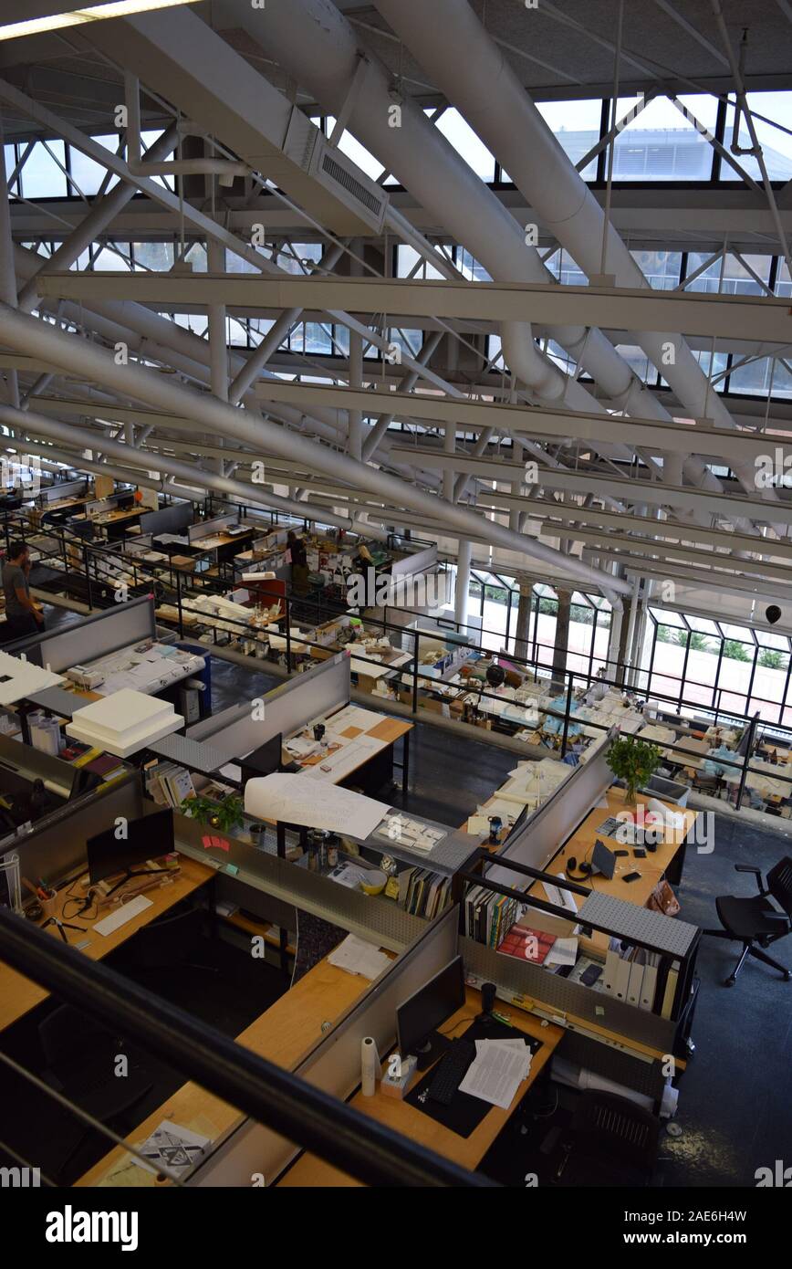 Die Fächer über Gund Hall, Harvard Graduate School of Design, zeigt die ...