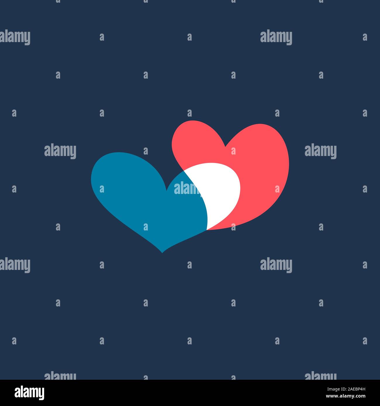 Romantische herzen Symbol. Herz Symbol auf Hintergrund isoliert. Liebe ...