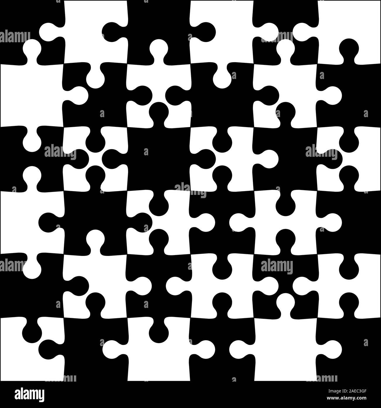Hintergrund schwarz und weiß Puzzle. Vector Illustration Stock ...