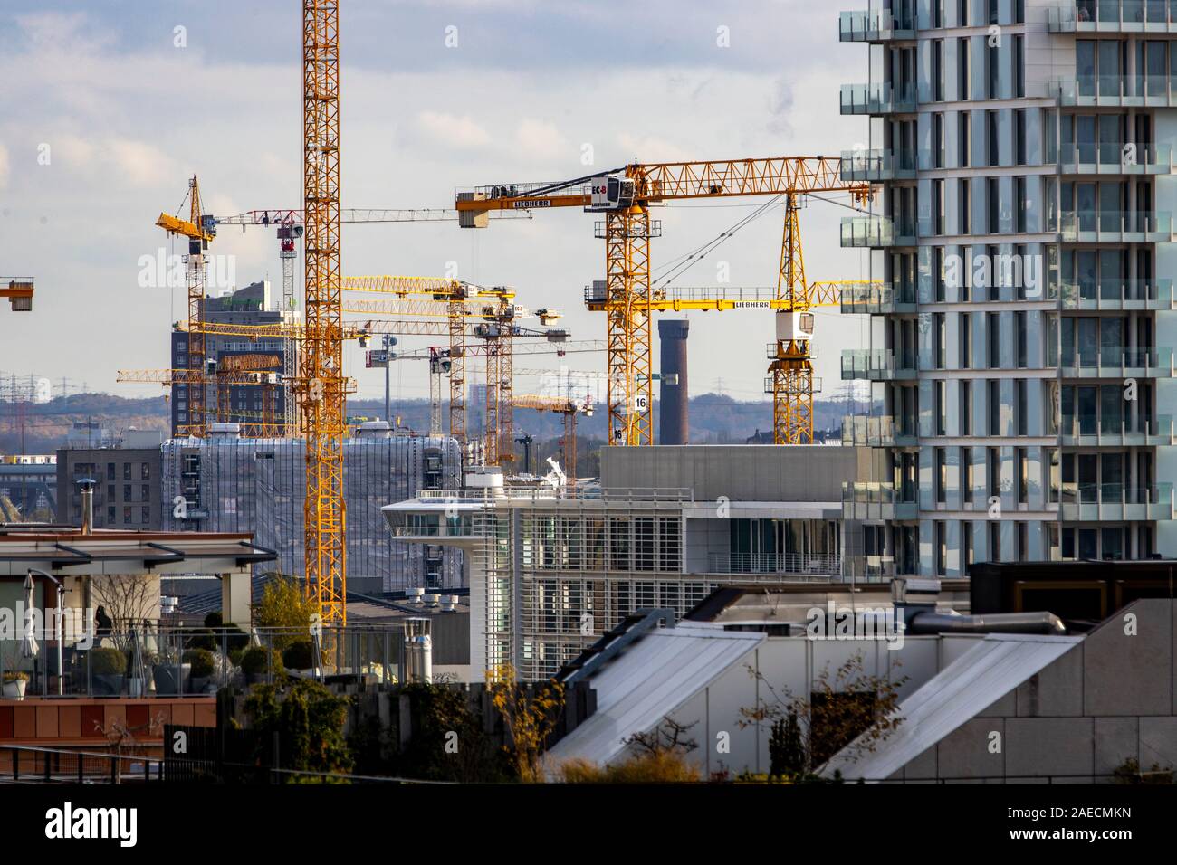 Große Baustelle In † berseequartier, in Hamburg, Hafencity, Hamburg Stockfotografie - Alamy