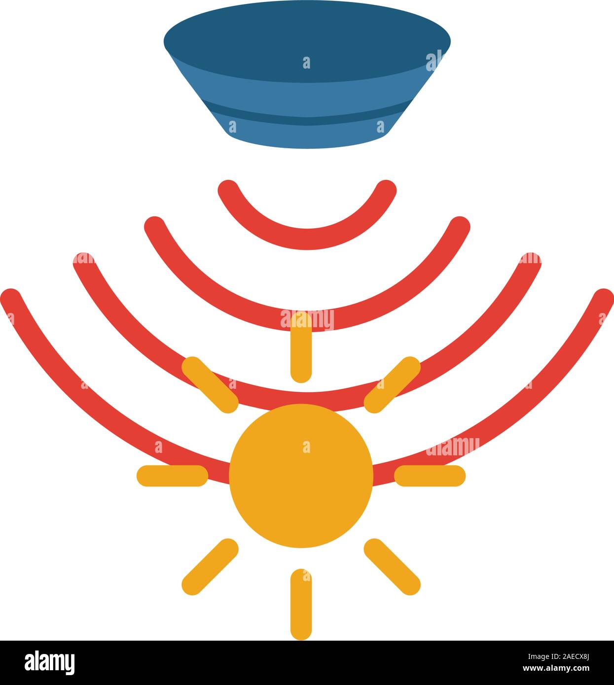Ultraschallsensor Symbol. Einfaches Element von Sensoren icons ...