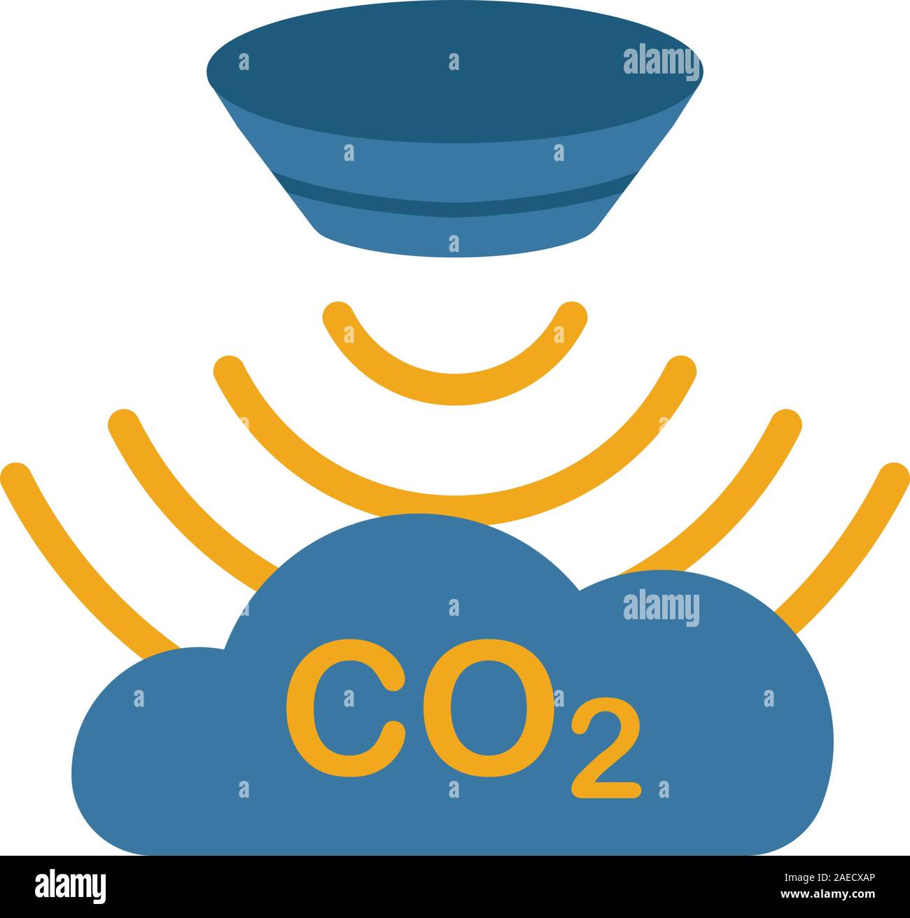 Gas Sensor Symbol. Einfaches Element von Sensoren icons Collection ...
